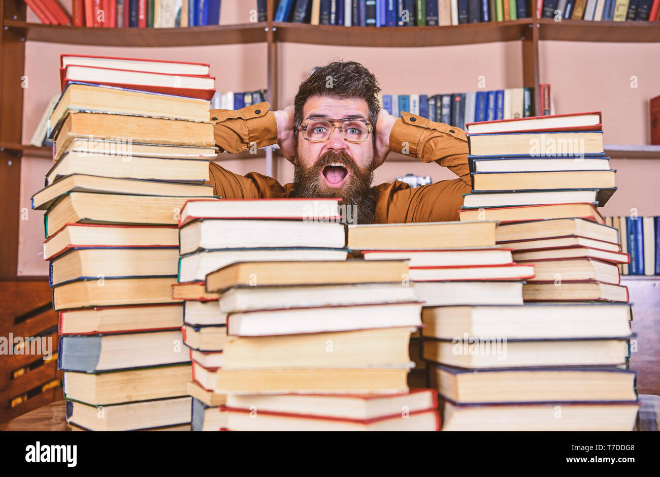 Librarian sits hi-res stock photography and images - Alamy