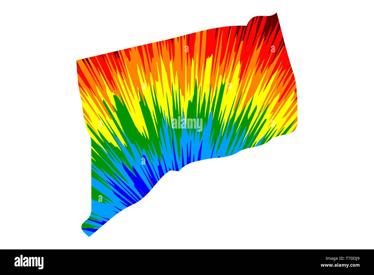 Connecticut (United States of America, USA, U.S., US) - map is designed ...