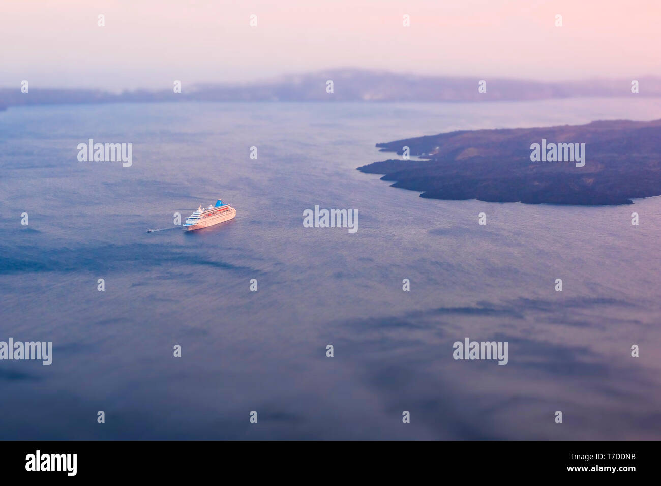 Cruise ship and coastal landscape Stock Photo - Alamy