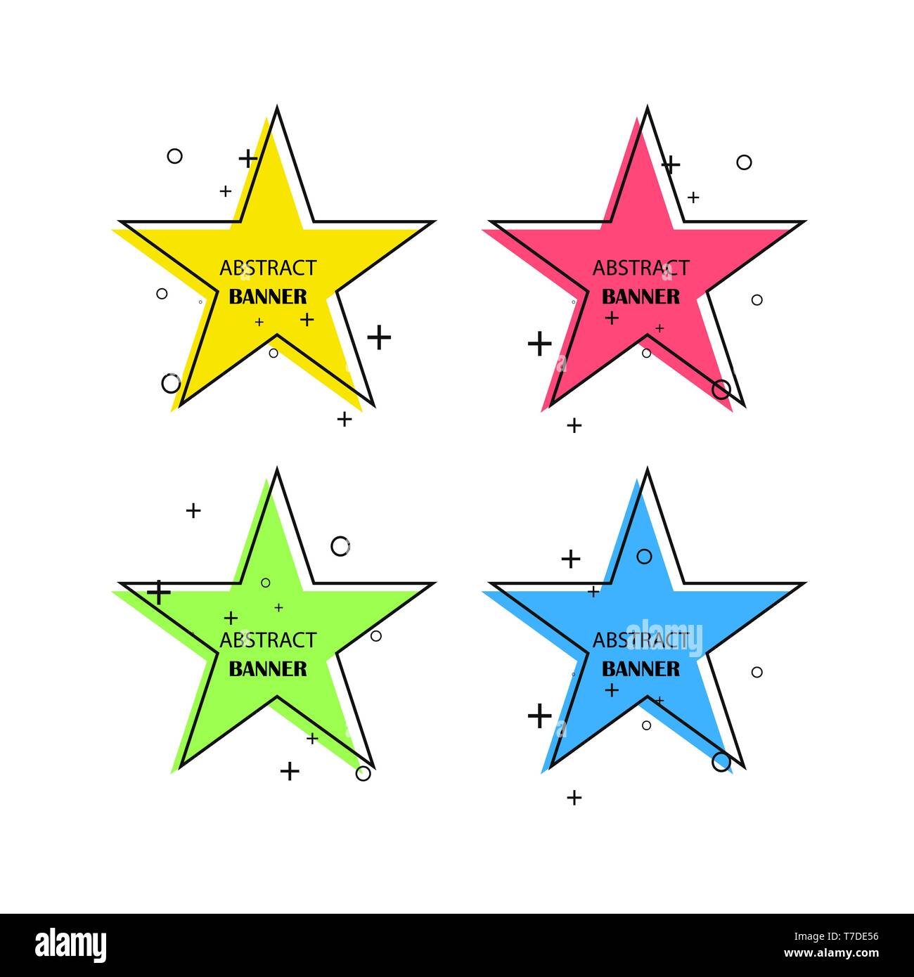 Geometric banners. Promo labels. Vector geometric shapes for ...