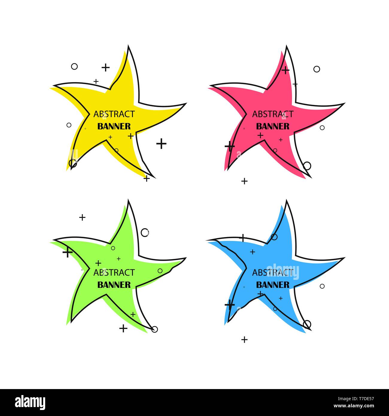Geometric banners. Promo labels. Vector geometric shapes for ...