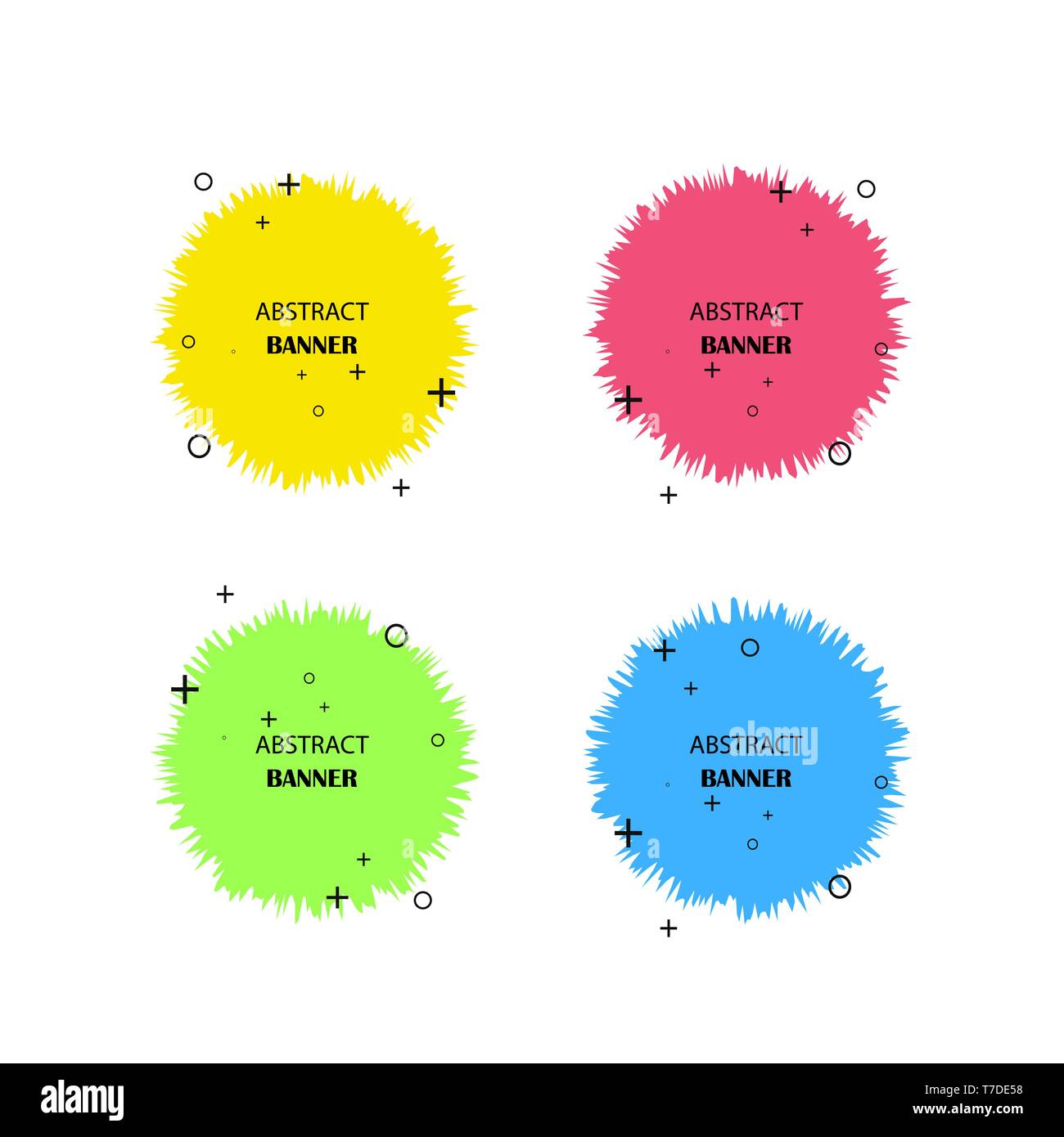 Geometric banners. Promo labels. Vector geometric shapes for ...