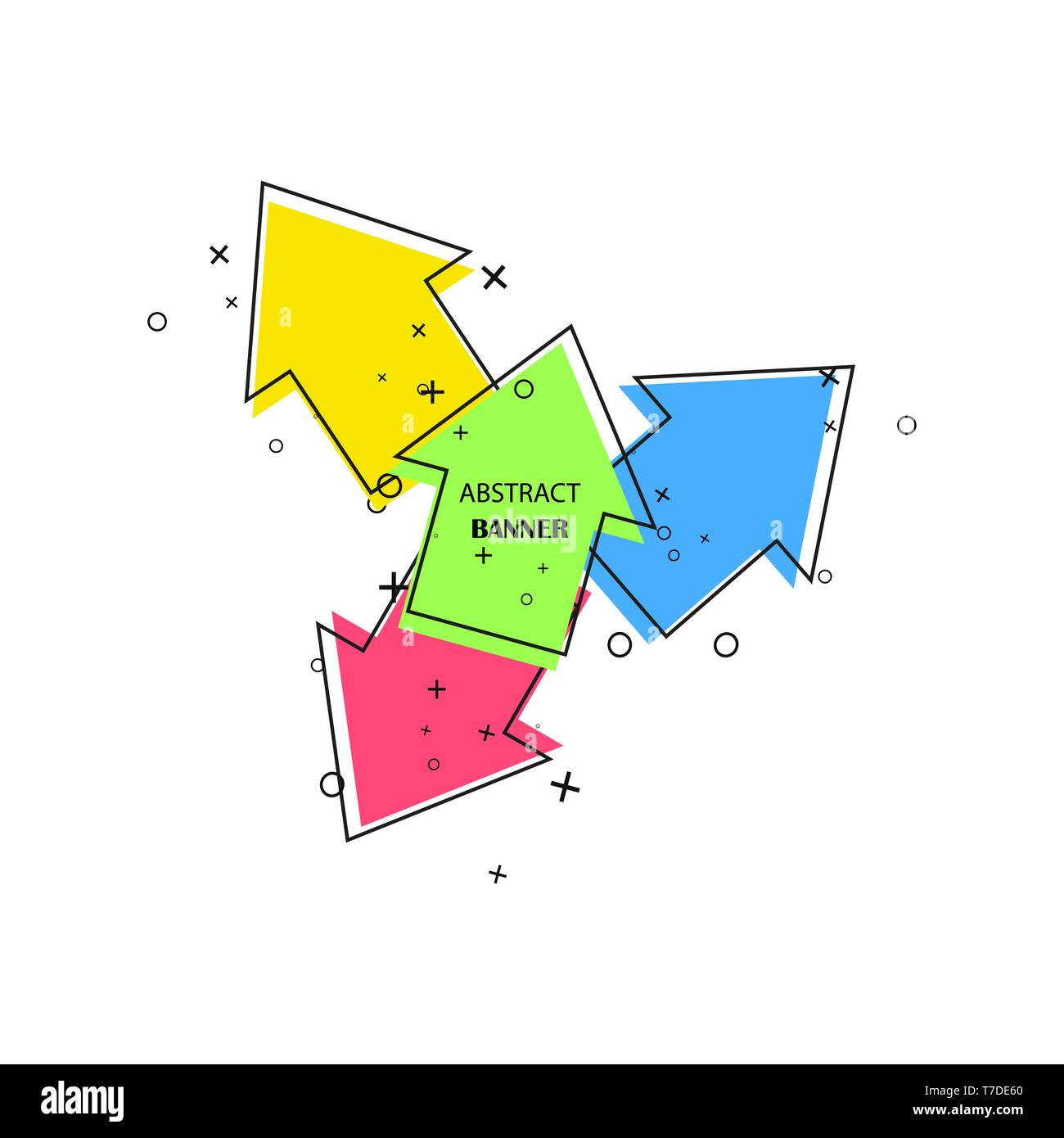 Geometric banners. Promo labels. Vector geometric shapes for ...