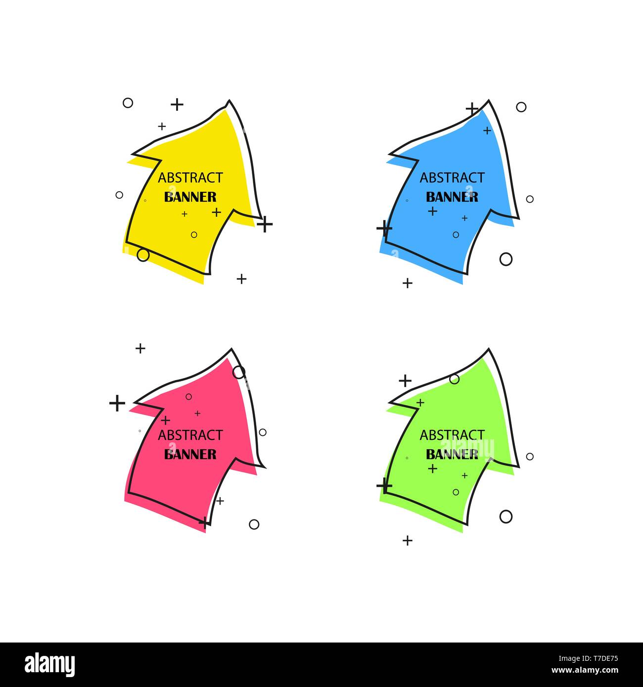 Geometric banners. Promo labels. Vector geometric shapes for ...