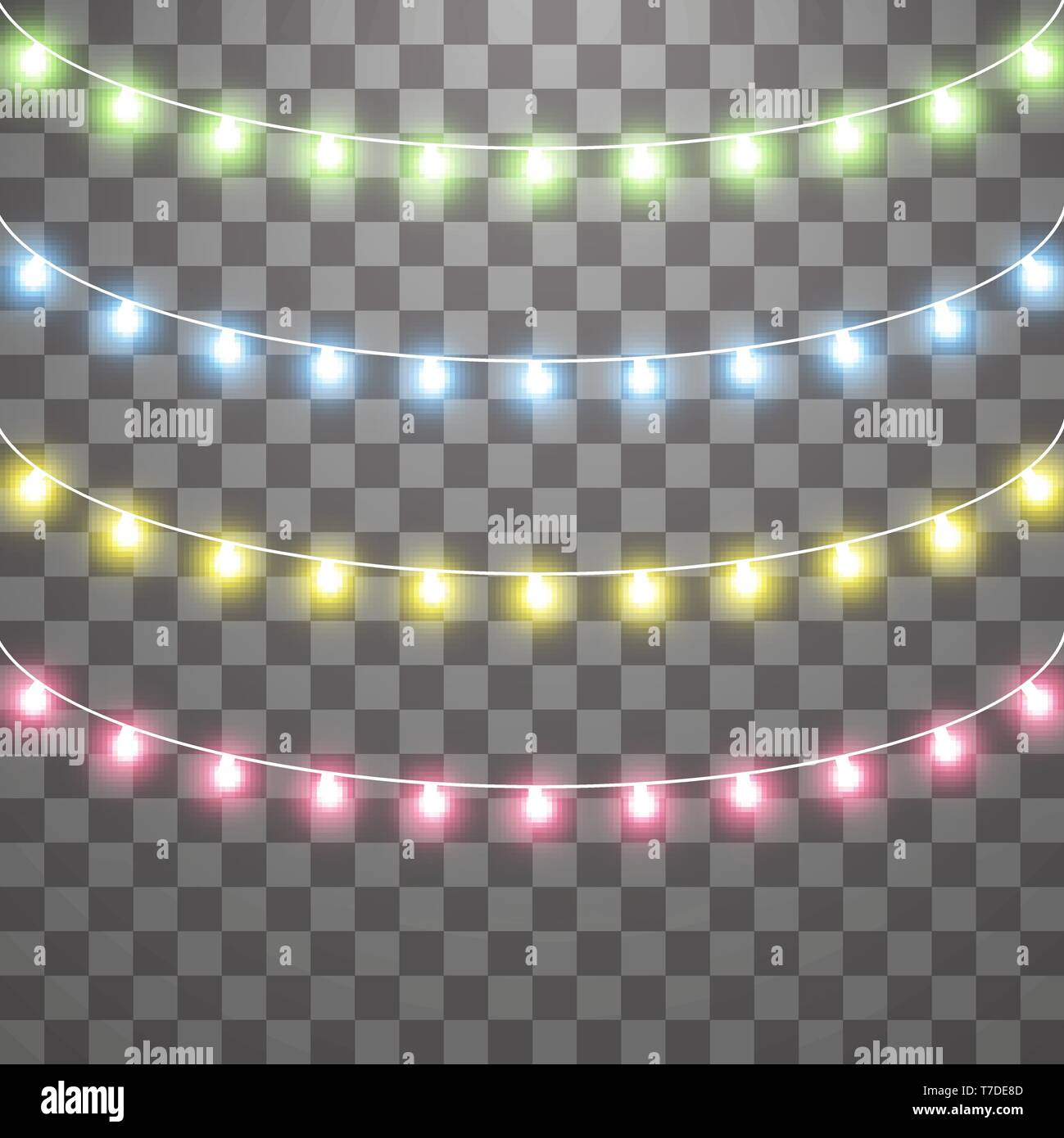 Christmas colored lights Stock Vector Images - Alamy