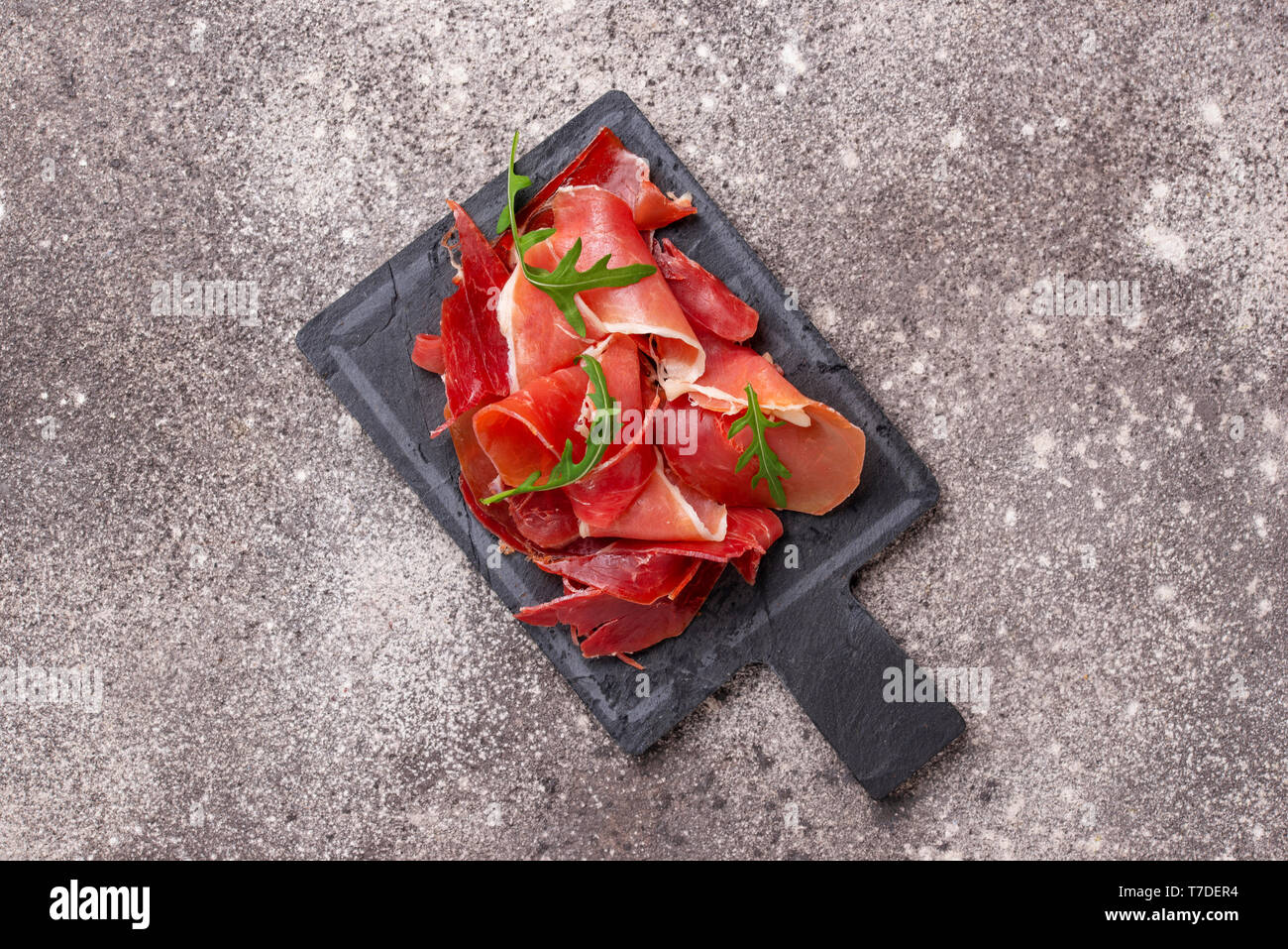 Traditional Spanish cured meat jamon Stock Photo - Alamy