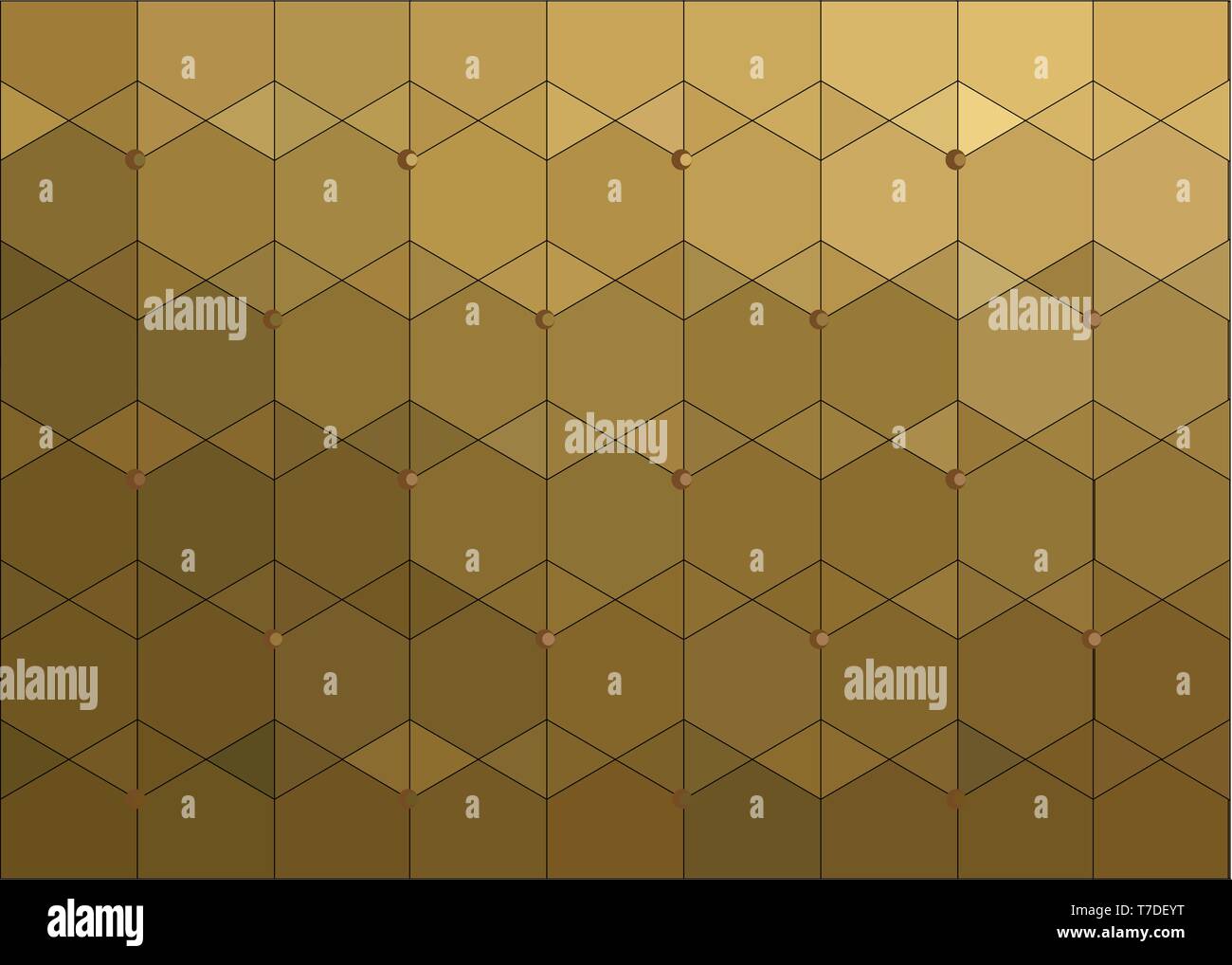 Abstract golden hexagon pattern on gold metalic background. Vector ... Abstract golden hexagon pattern on gold metalic background. Vector ...