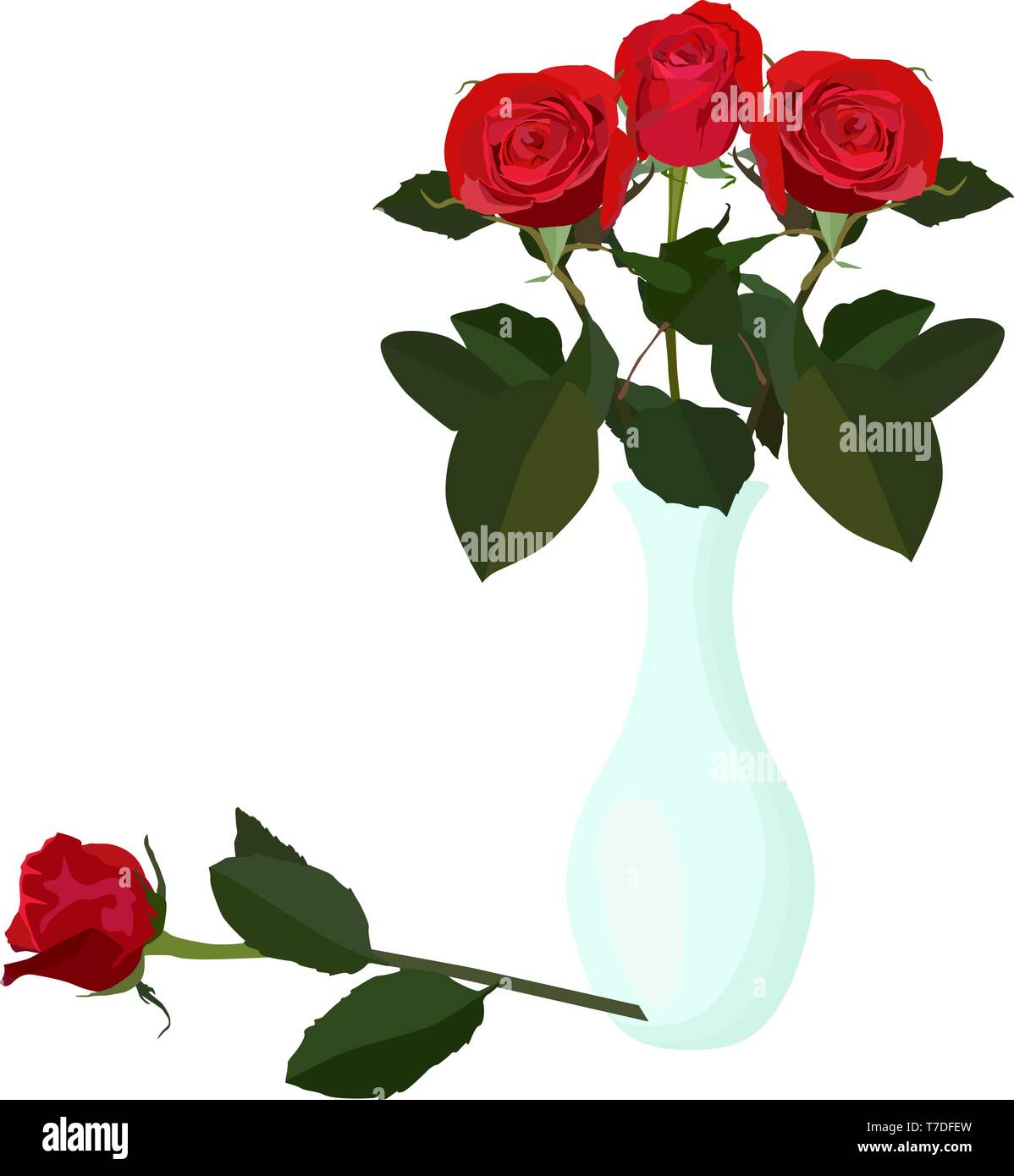 Roses illustration vector bouquet hi-res stock photography and images ...