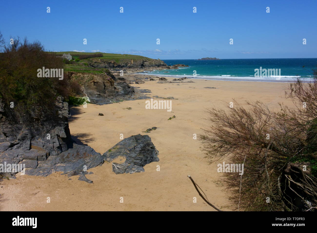 Harlyn Bay, North Cornwall, England, UK Stock Photo - Alamy