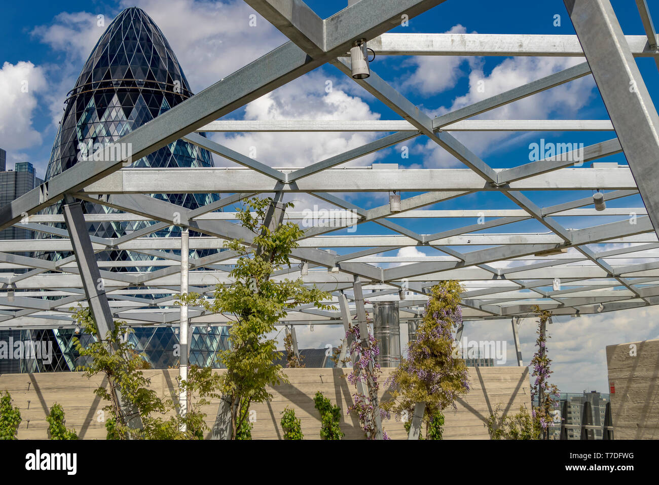 The Gherkin from 'The Garden at 120' , a roof garden in the City of ...