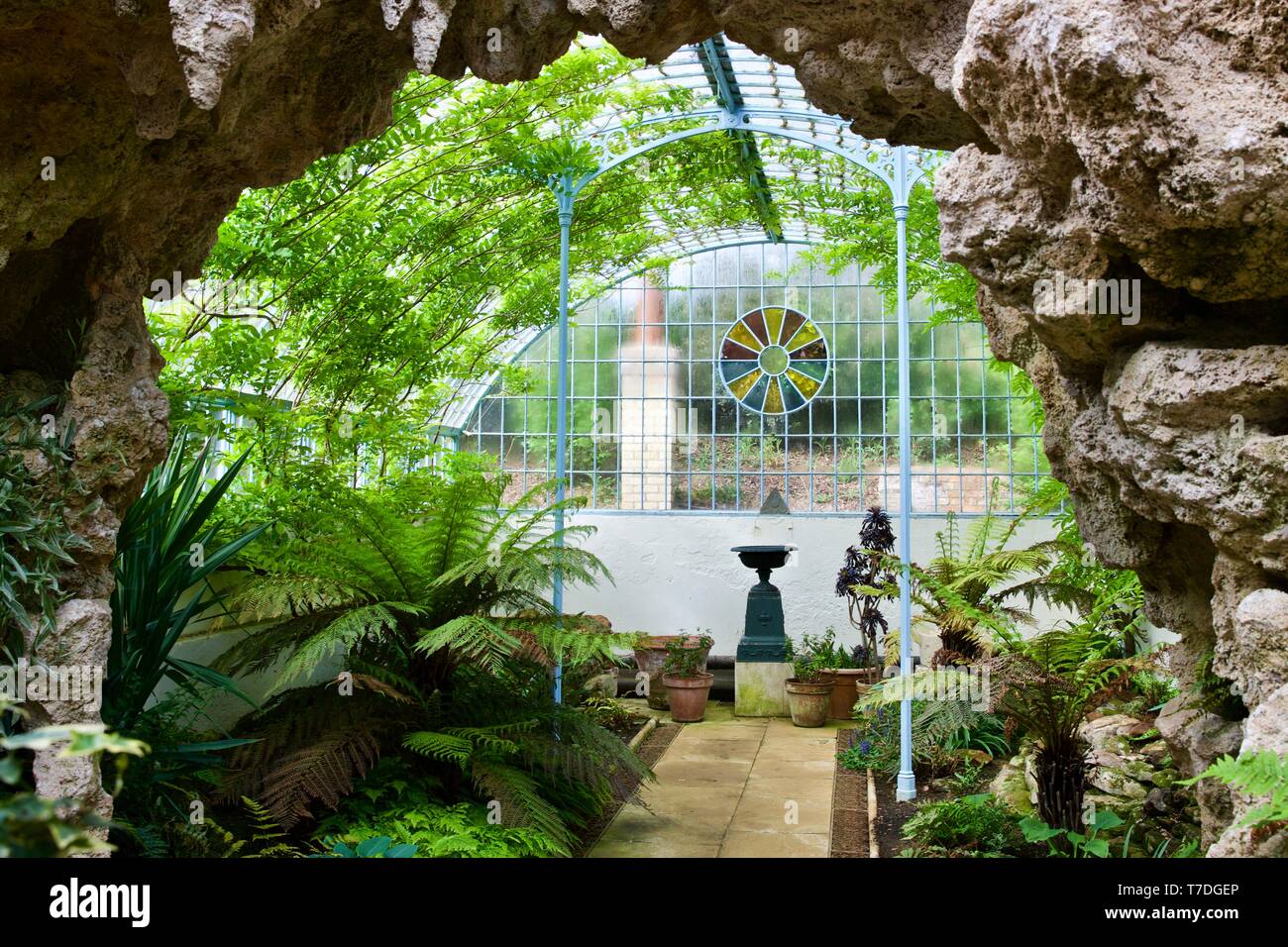 Grotto & Fernery Glasshouse within the Swiss Garden at Shuttleworth ...