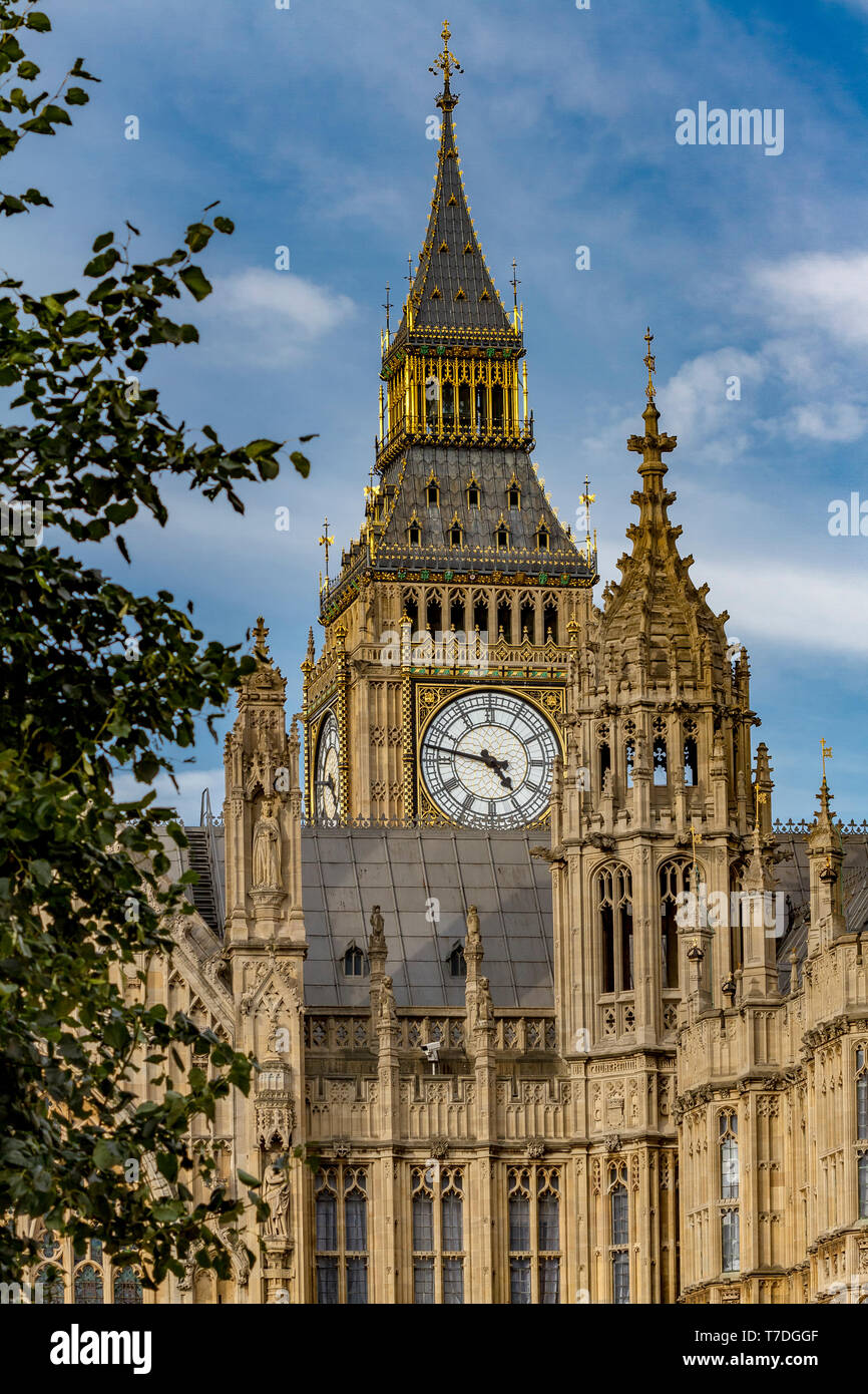 Elizabeth Tower more commonly known as Big Ben rises above the Palace ...
