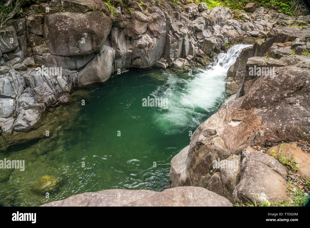 Chaudiere Falls und Pool am Hampstead River, Dominica, Karibik ...