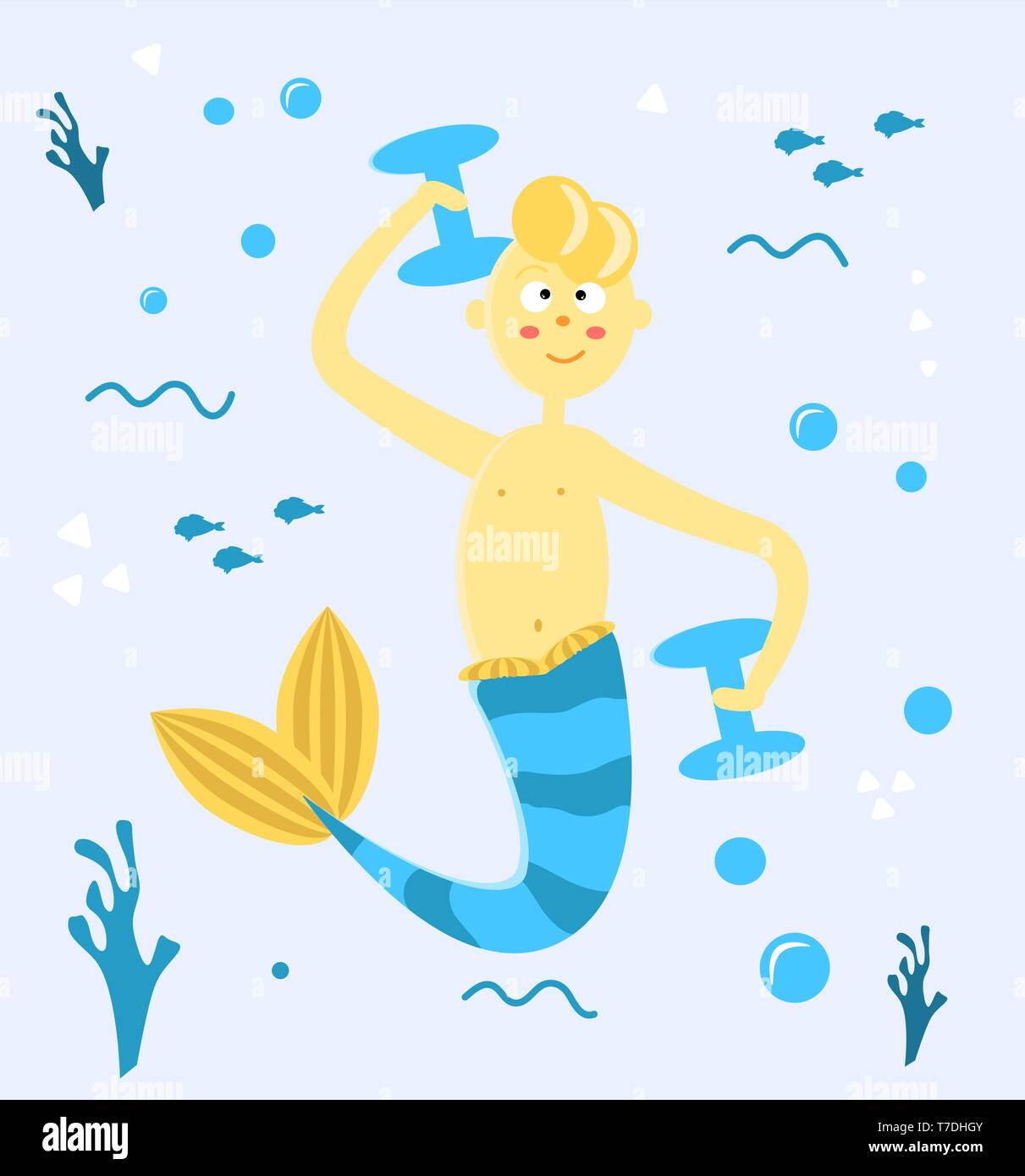 Mermaid prince Stock Vector Images - Alamy