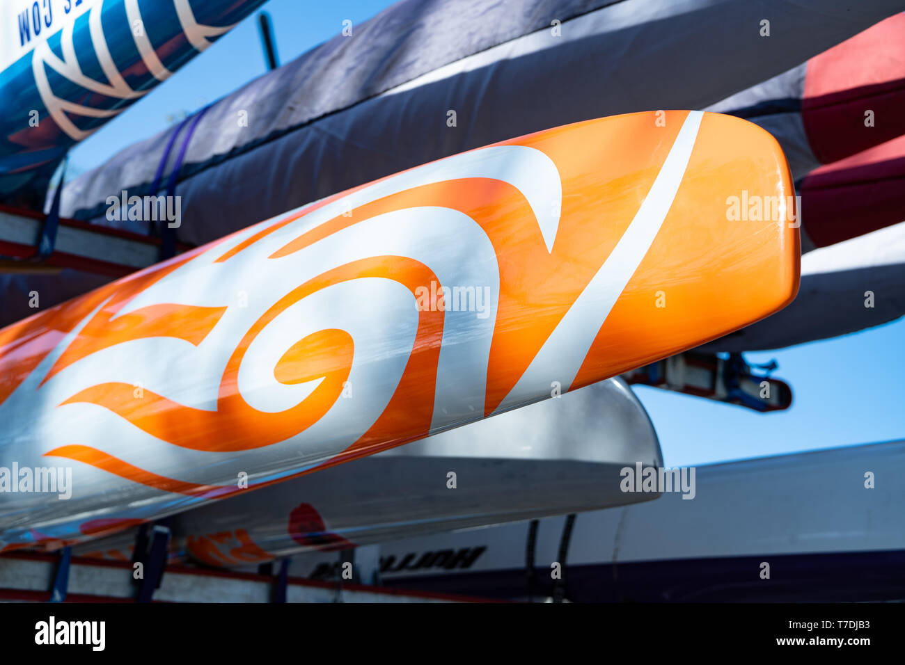 Racing outriggers hi-res stock photography and images - Alamy