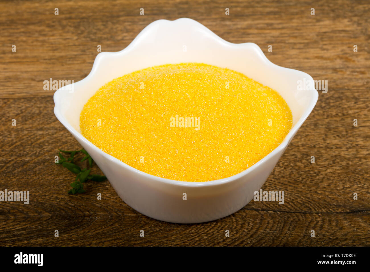Raw polenta ready for cooking Stock Photo - Alamy
