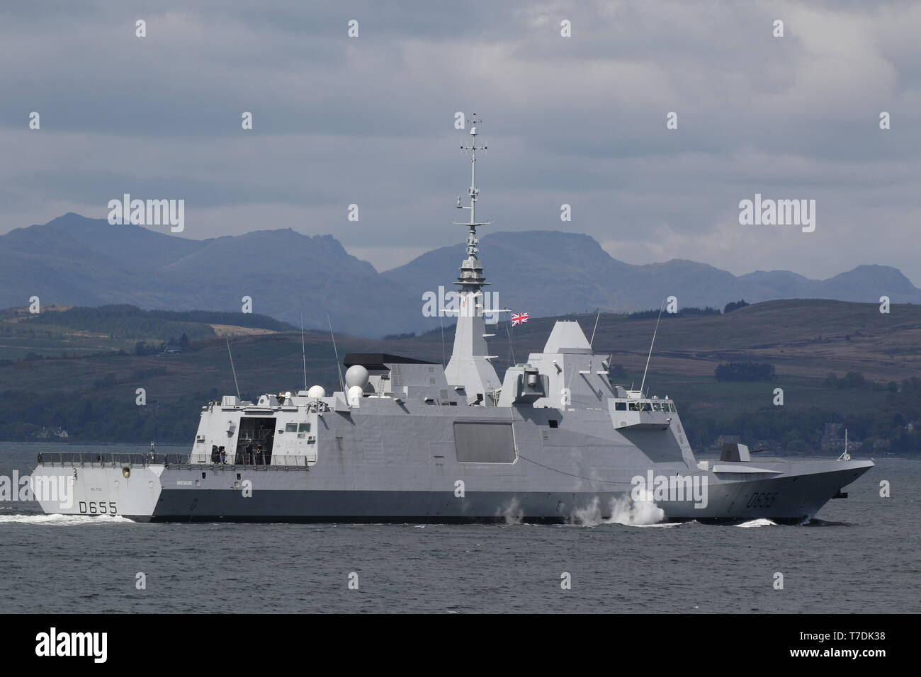 FS Bretagne (D655), an Aquitaine-class frigate operated by the French ...