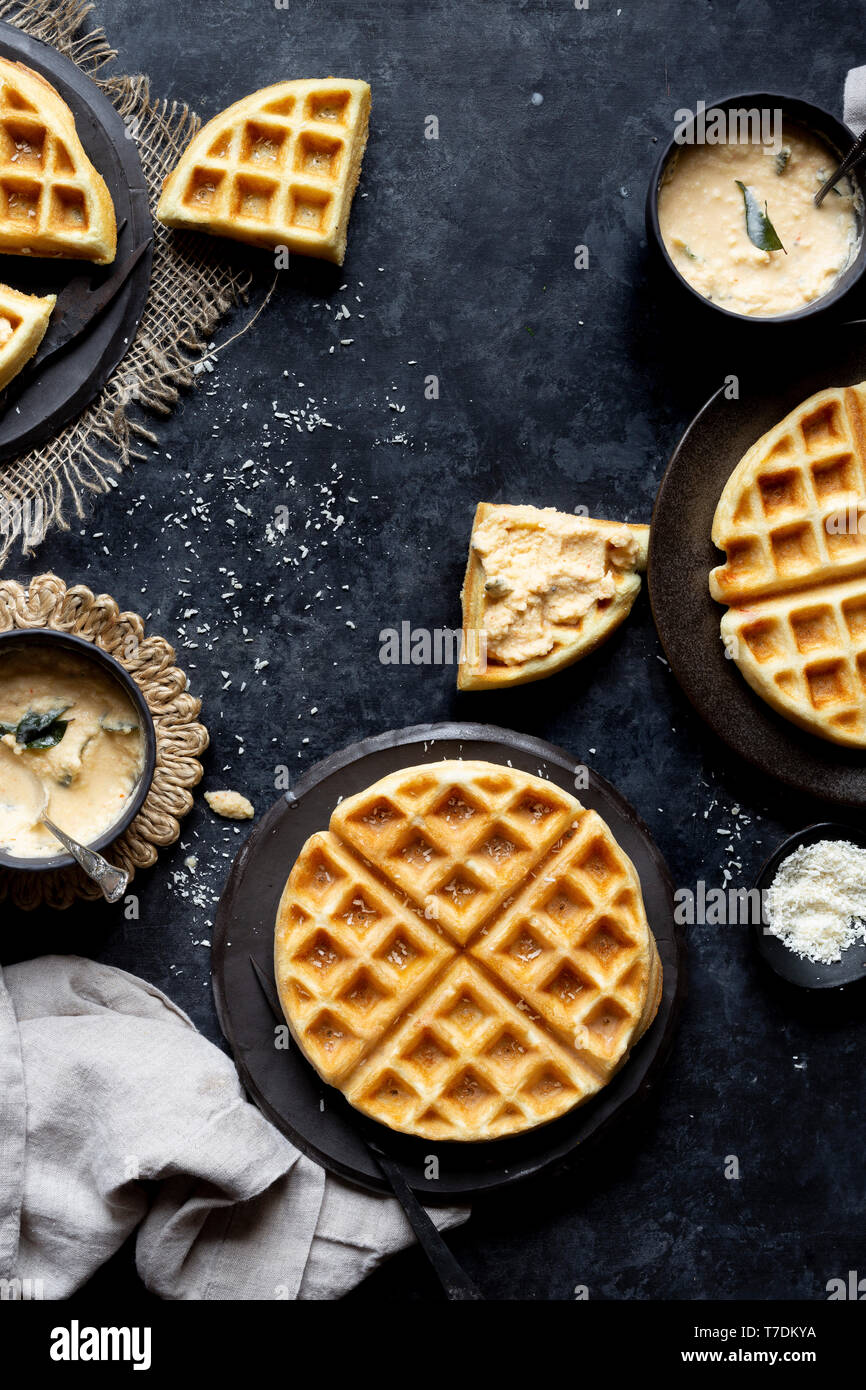 Gluten-Free Vegan Savory Dosa Waffle Indian-style Stock Photo - Alamy