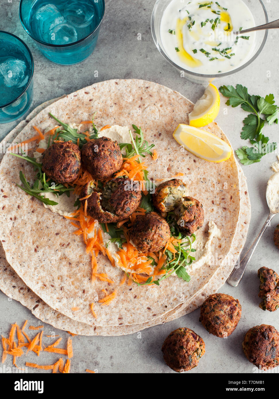 Falafel Wraps High Resolution Stock Photography and Images - Alamy