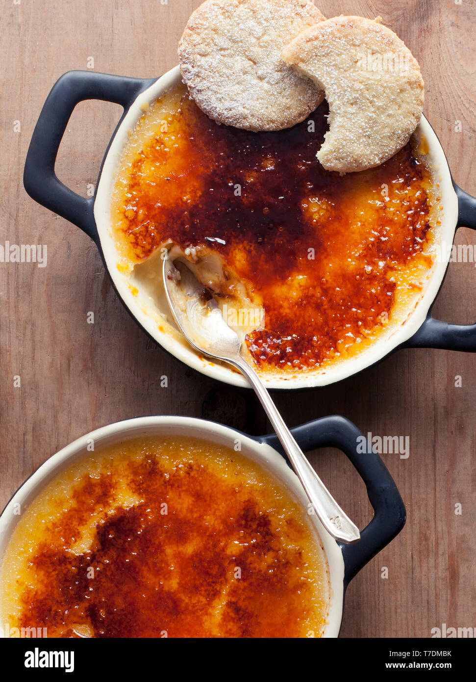 Passionfruit Creme Brulee with Coconut Shortbread Stock Photo - Alamy