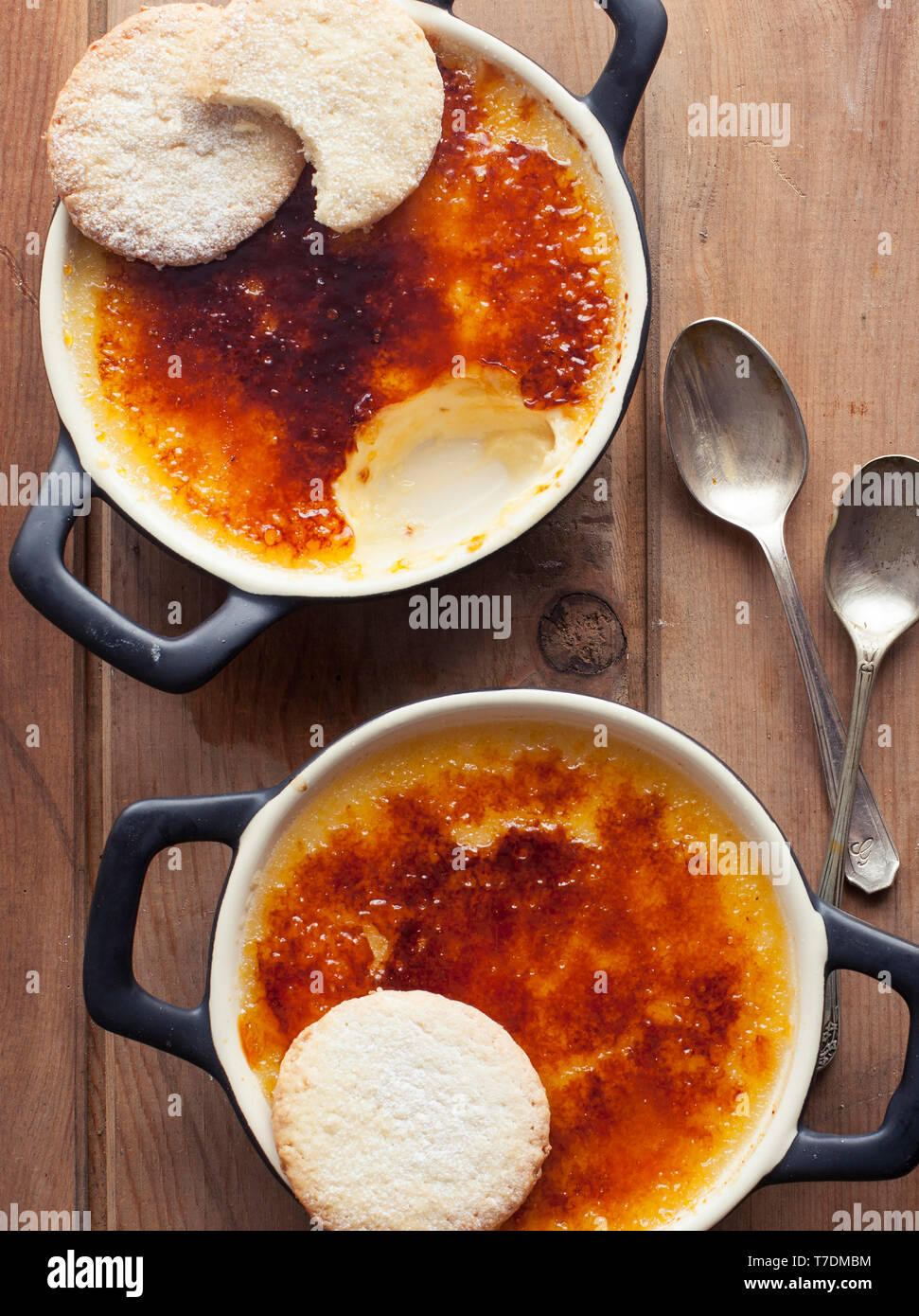 Passionfruit Creme Brulee with Coconut Shortbread Stock Photo - Alamy