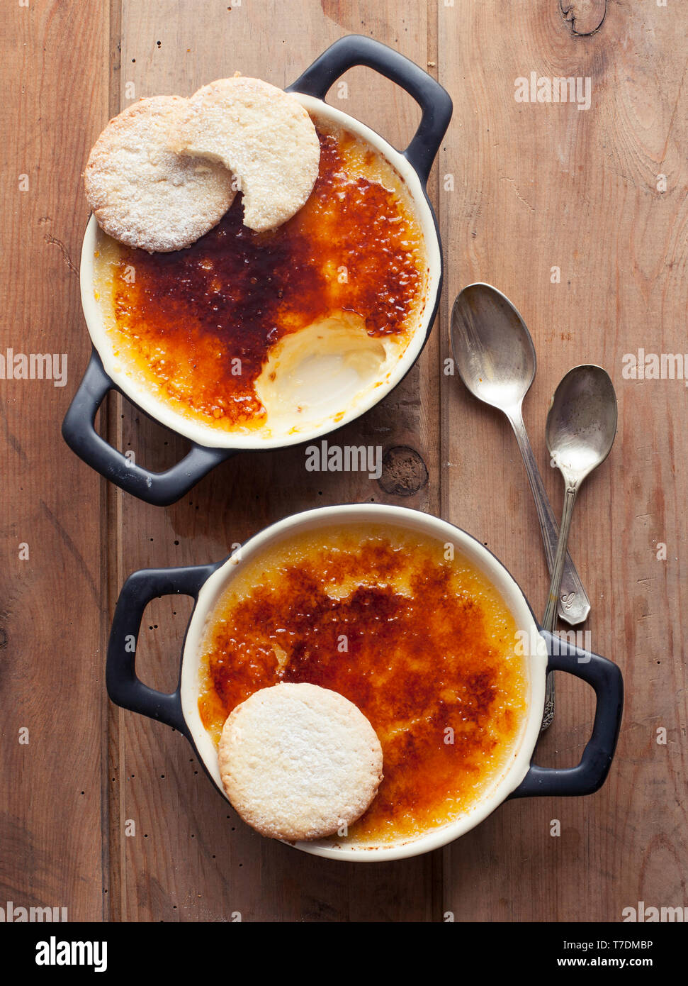 Passionfruit Creme Brulee with Coconut Shortbread Stock Photo - Alamy
