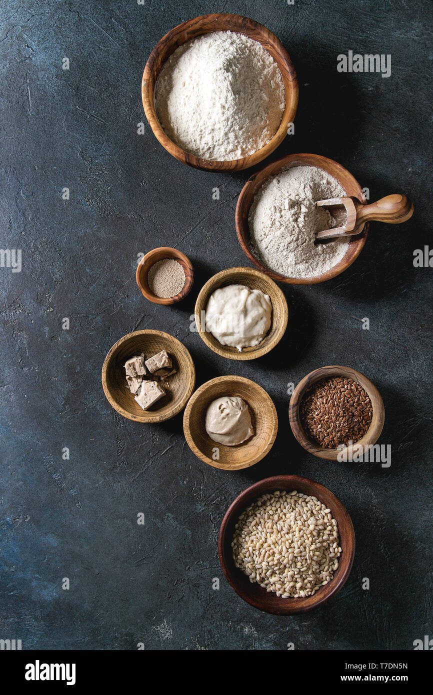 Dry baking ingredients top view hi-res stock photography and images - Alamy
