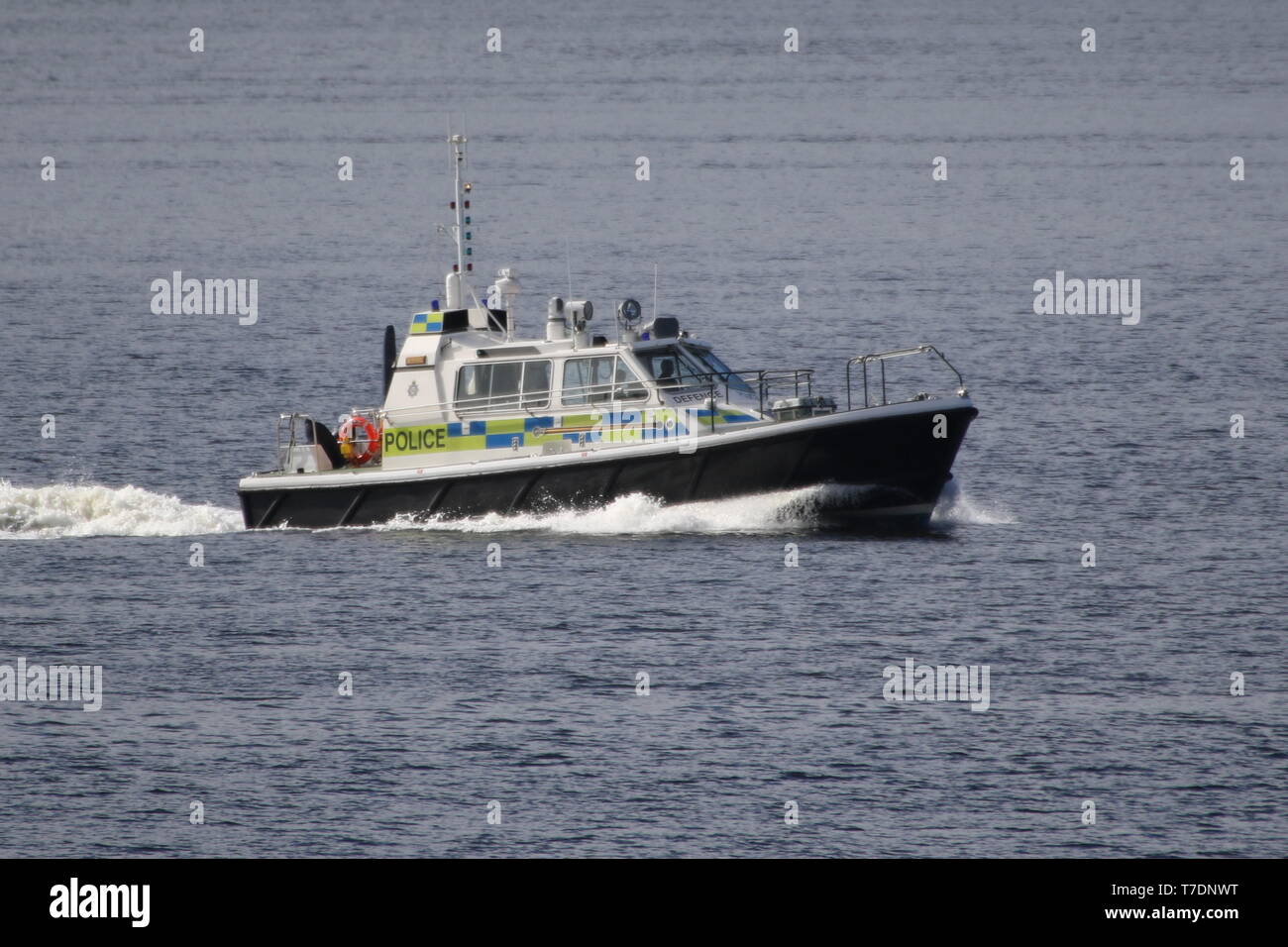 MDP Eagle, a Ministry of Defence Police launch, performing escort and ...