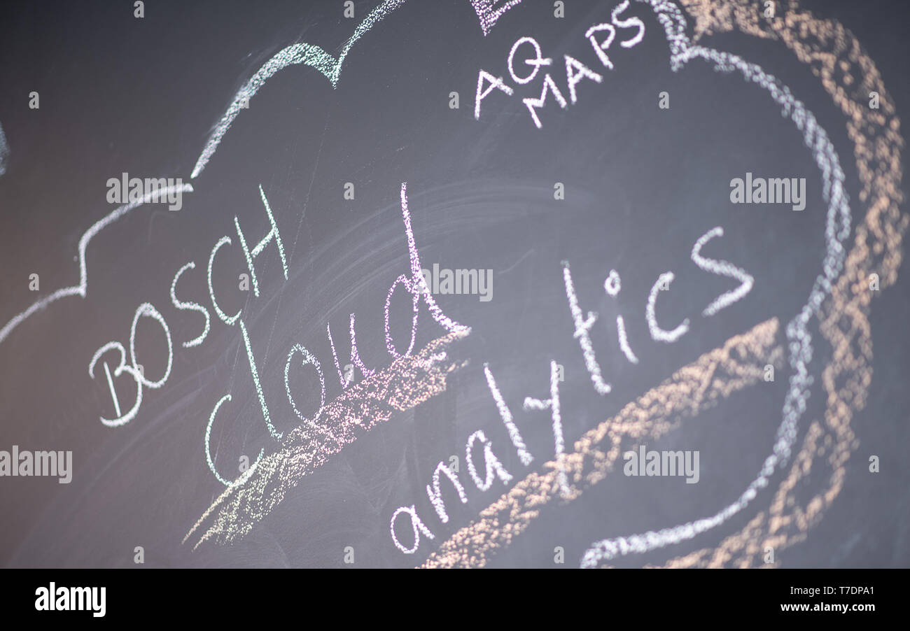 Renningen, Germany. 06th May, 2019. "Bosch cloud Data analytics" is on ...