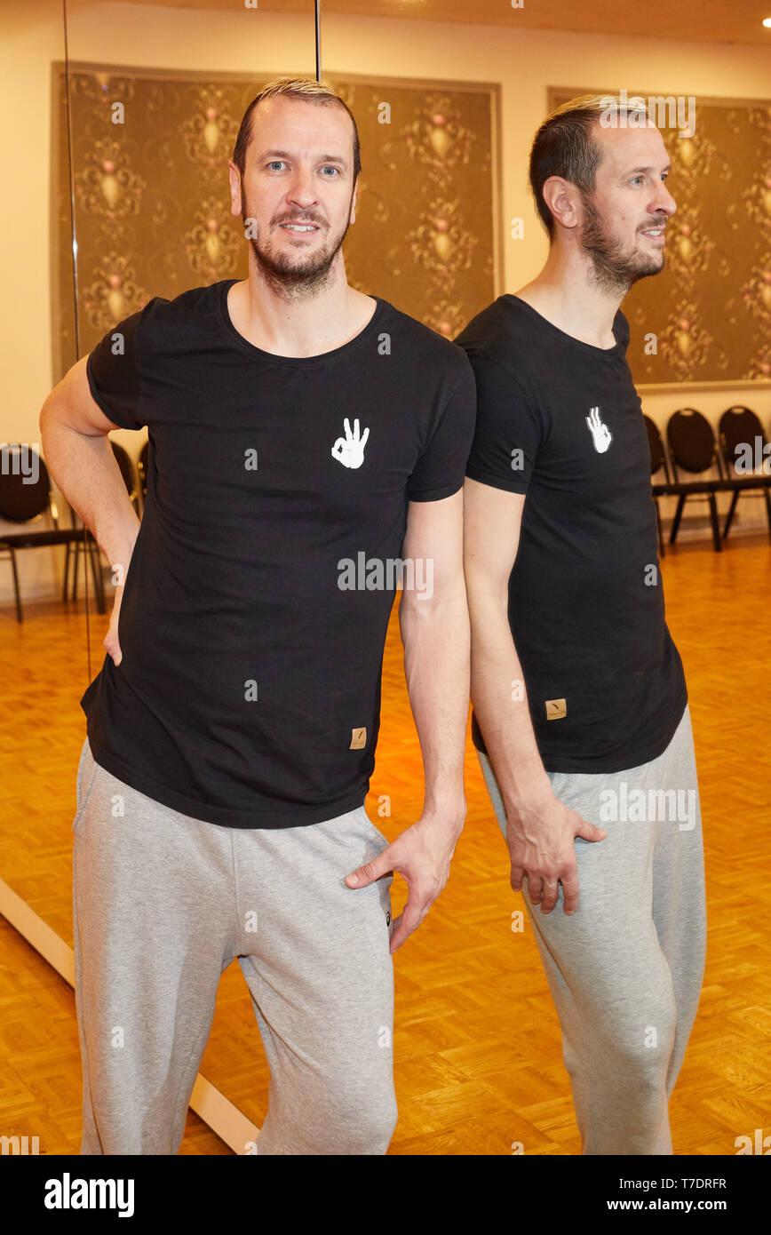 Hamburg, Germany. 06th May, 2019. During his training for the RTL dance ...