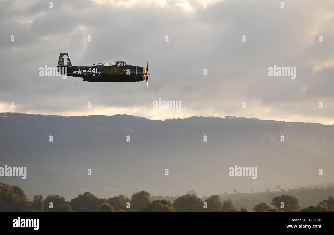 Sydney, Australia. 5th May, 2019. An airplane performs during Wings ...