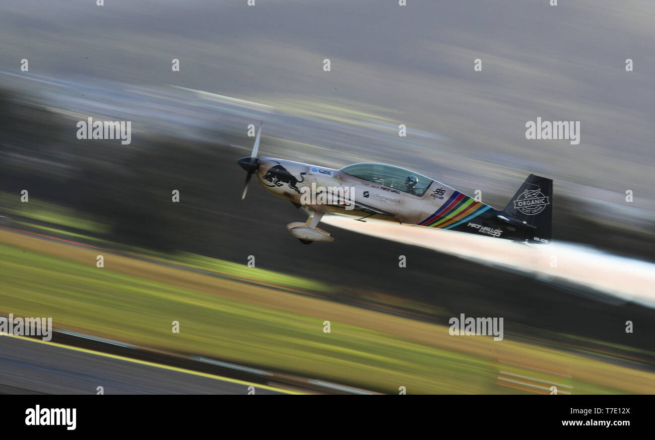 Sydney, Australia. 5th May, 2019. An airplane performs during Wings ...