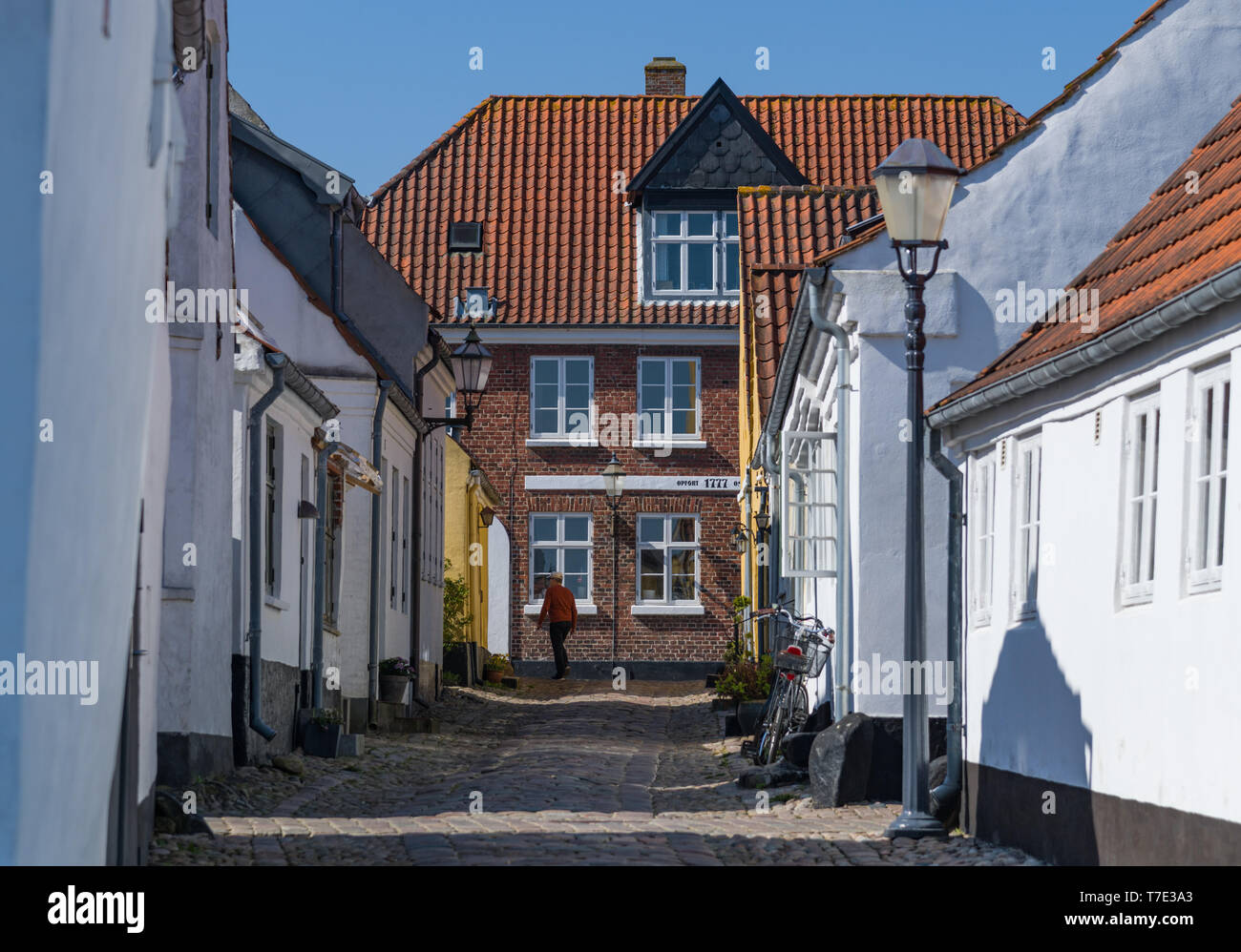 19.04.2019, Denmark, Ribe: City view of Ribe. Ribe is the oldest city ...