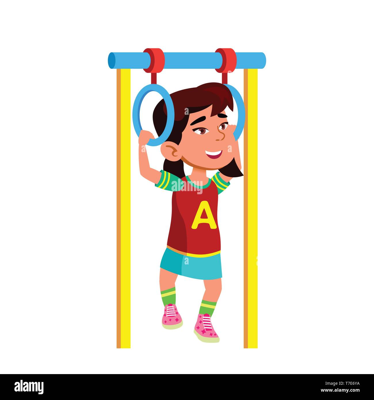 Asian Child Girl Cartoon Isolated Vector Illustration Stock Vector ...