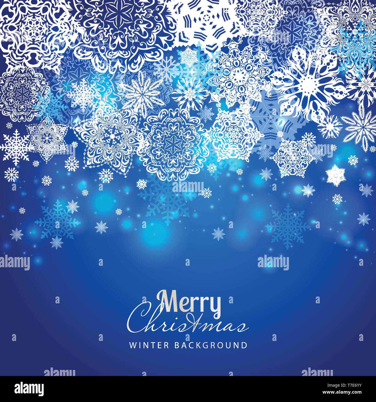 Snowflake background. Vector holiday backdrop Stock Vector Image & Art ...