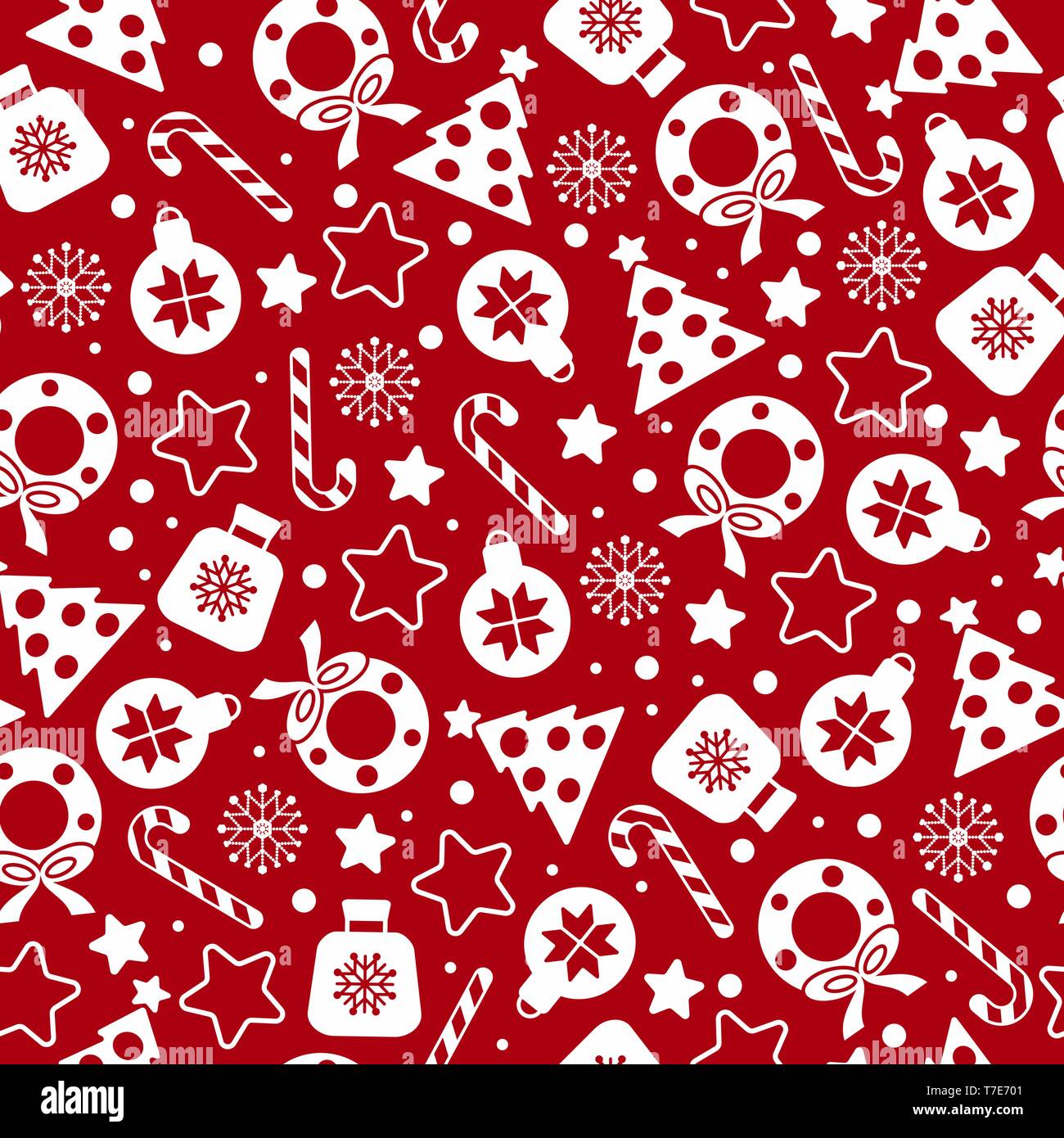 Red christmas pattern.Vector seamless texture Stock Vector Image & Art ...