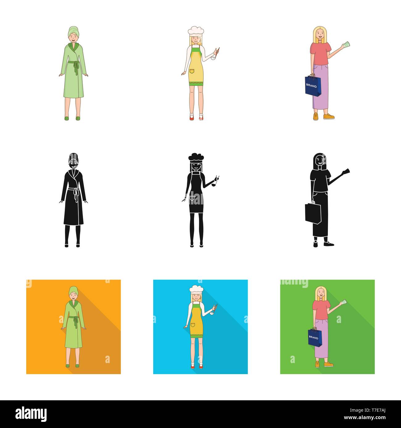 Vector design of posture and mood sign. Collection of posture and ...