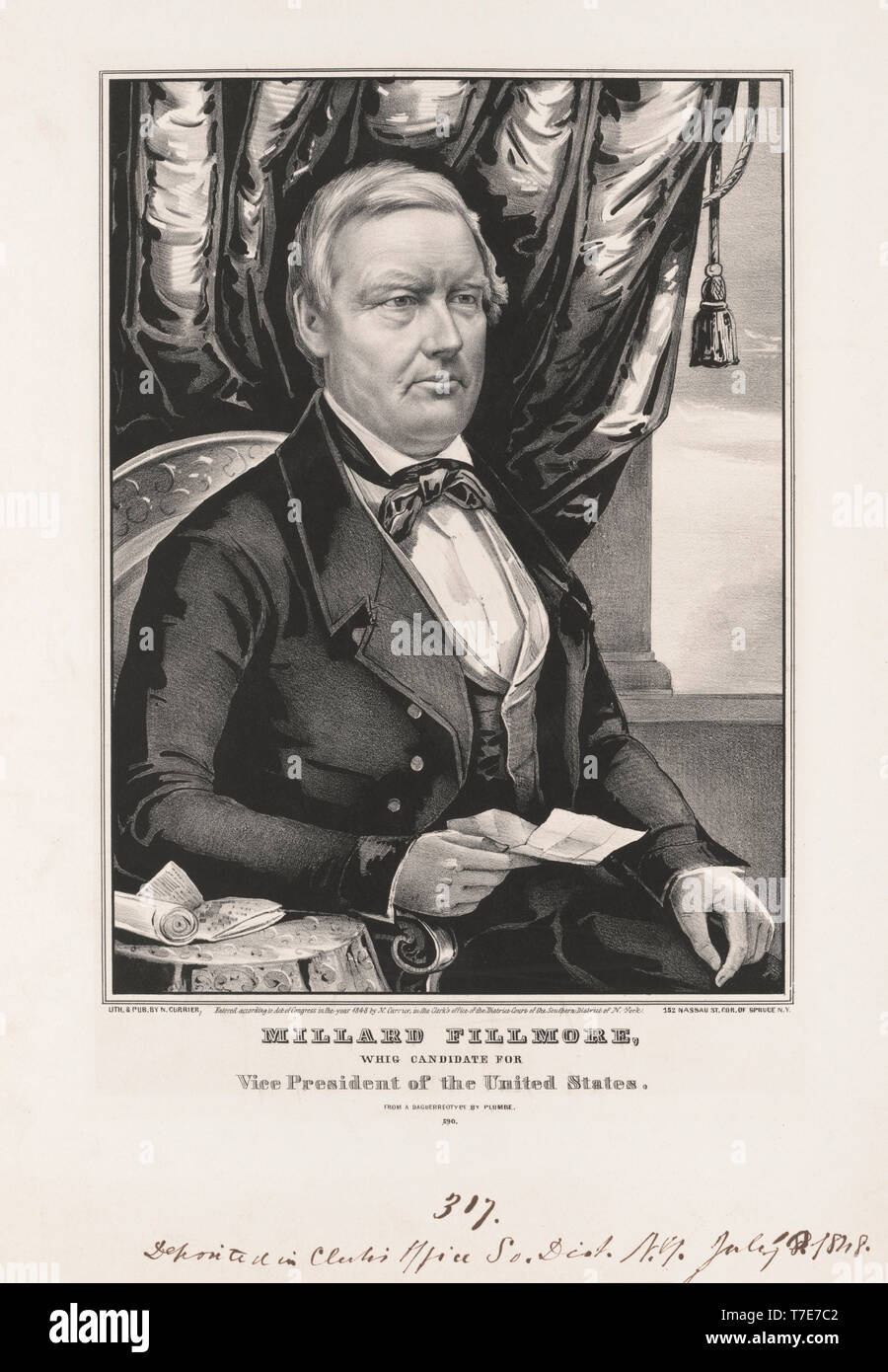 Millard Fillmore, Whig Candidate for Vice President of the United ...