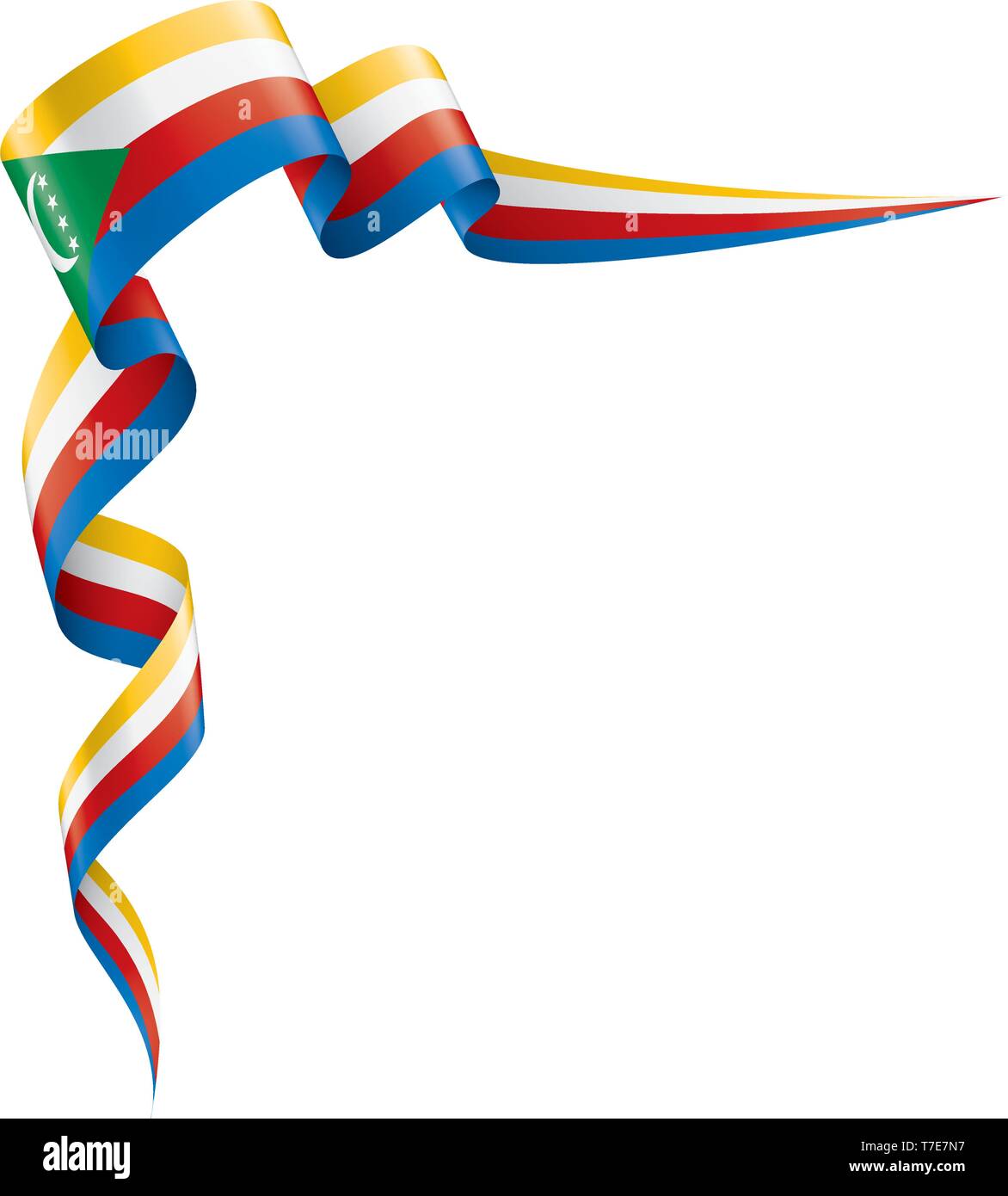 Comoros flag, vector illustration on a white background Stock Vector ...