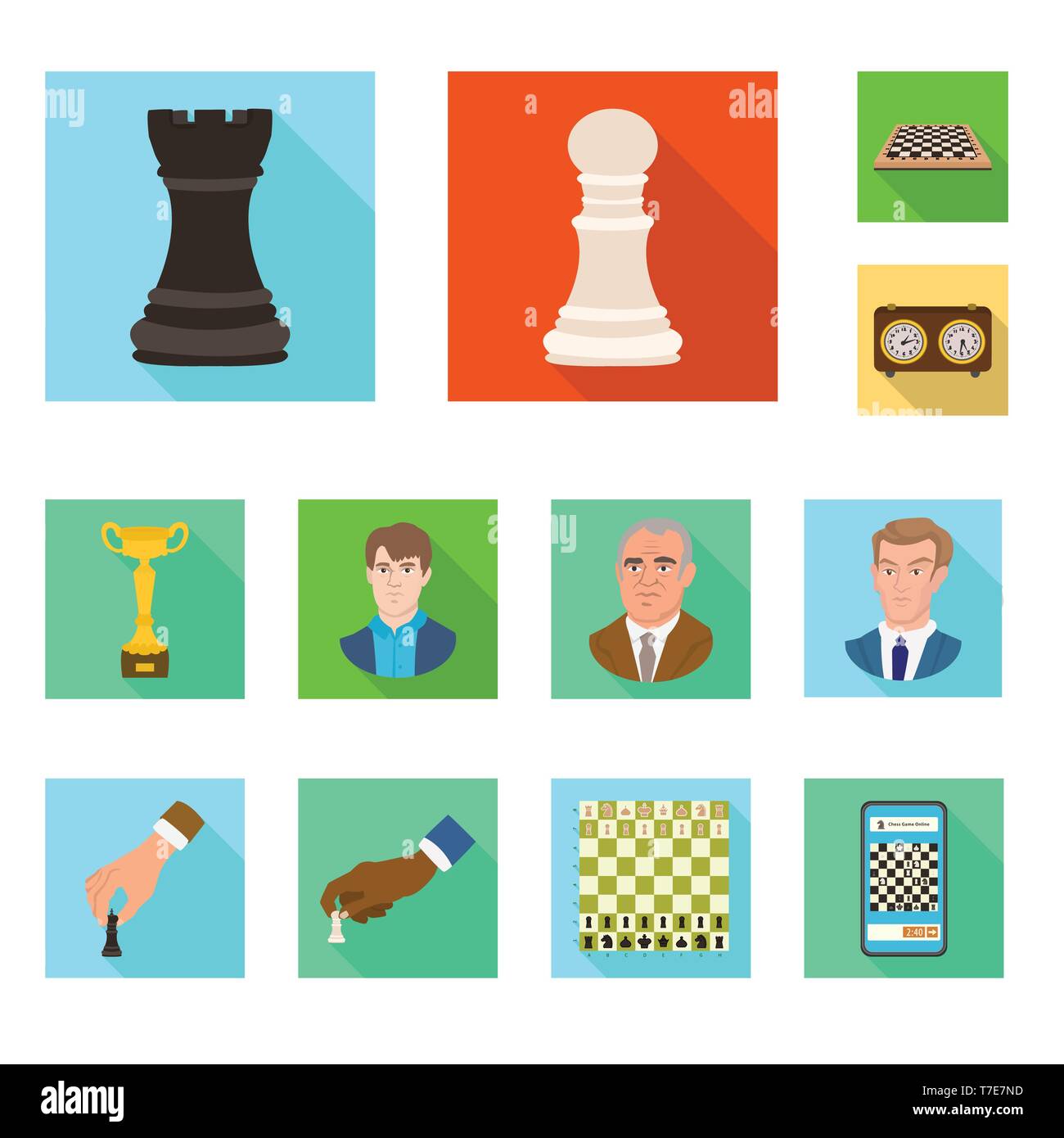 Vector design of checkmate and thin symbol. Collection of checkmate and ...