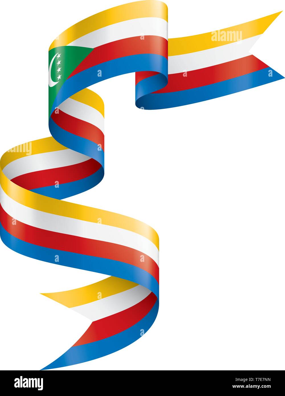 Comoros flag, vector illustration on a white background Stock Vector ...