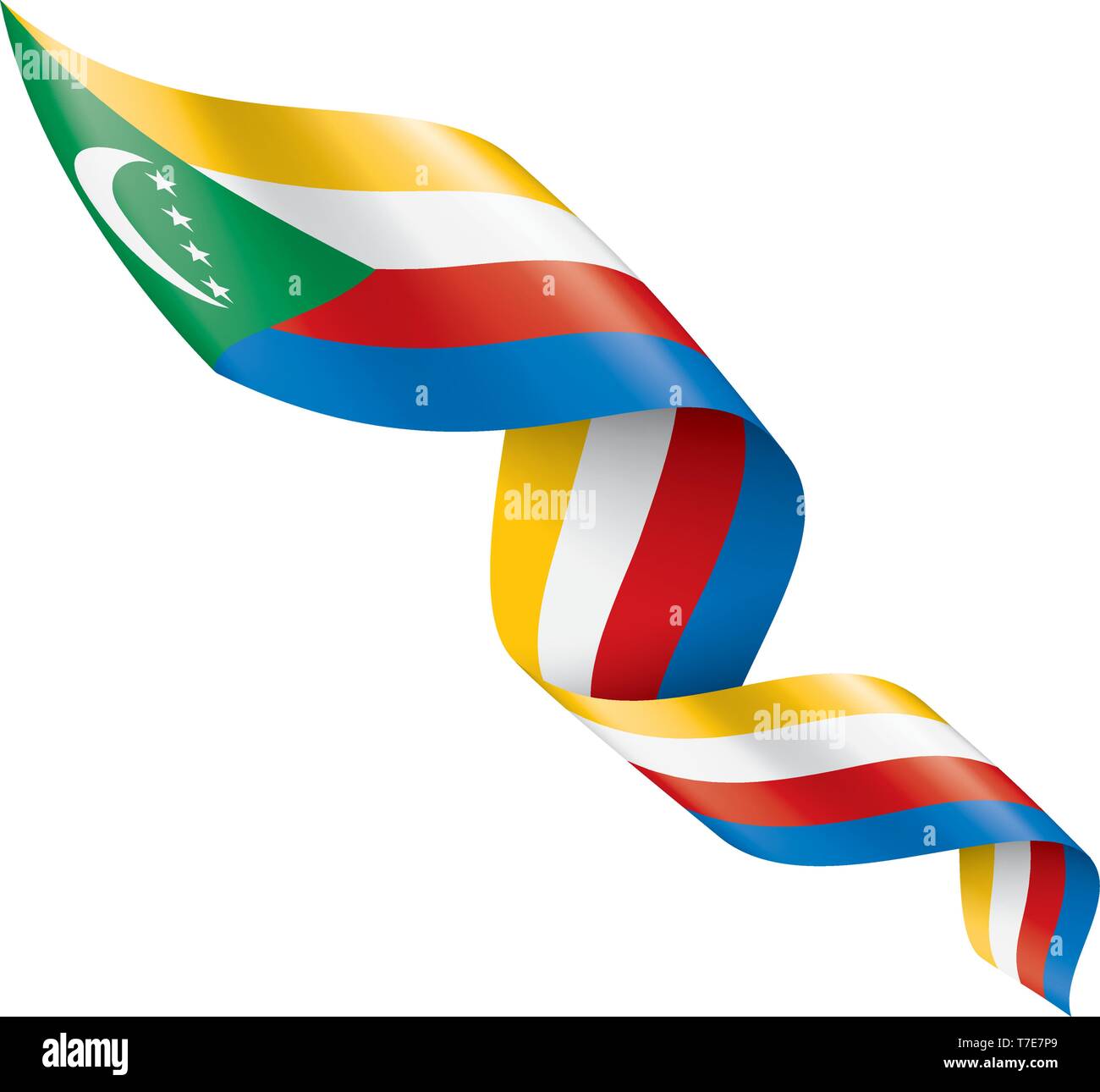 Comoros flag, vector illustration on a white background Stock Vector ...