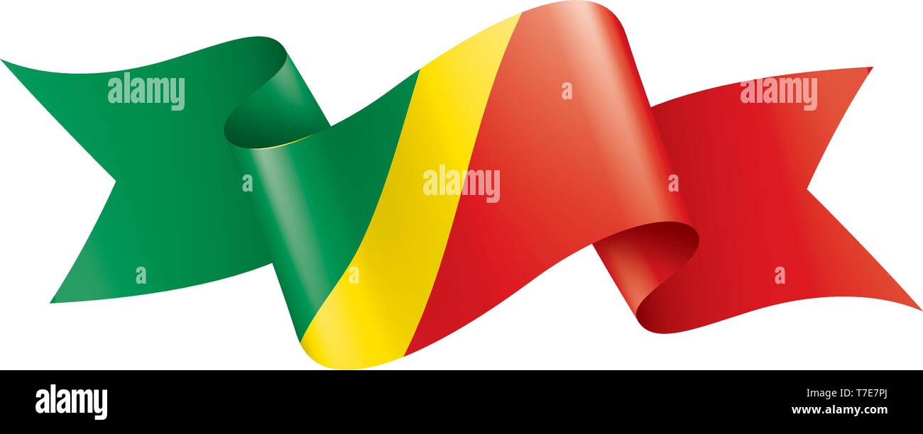 Congo flag, vector illustration on a white background Stock Vector ...