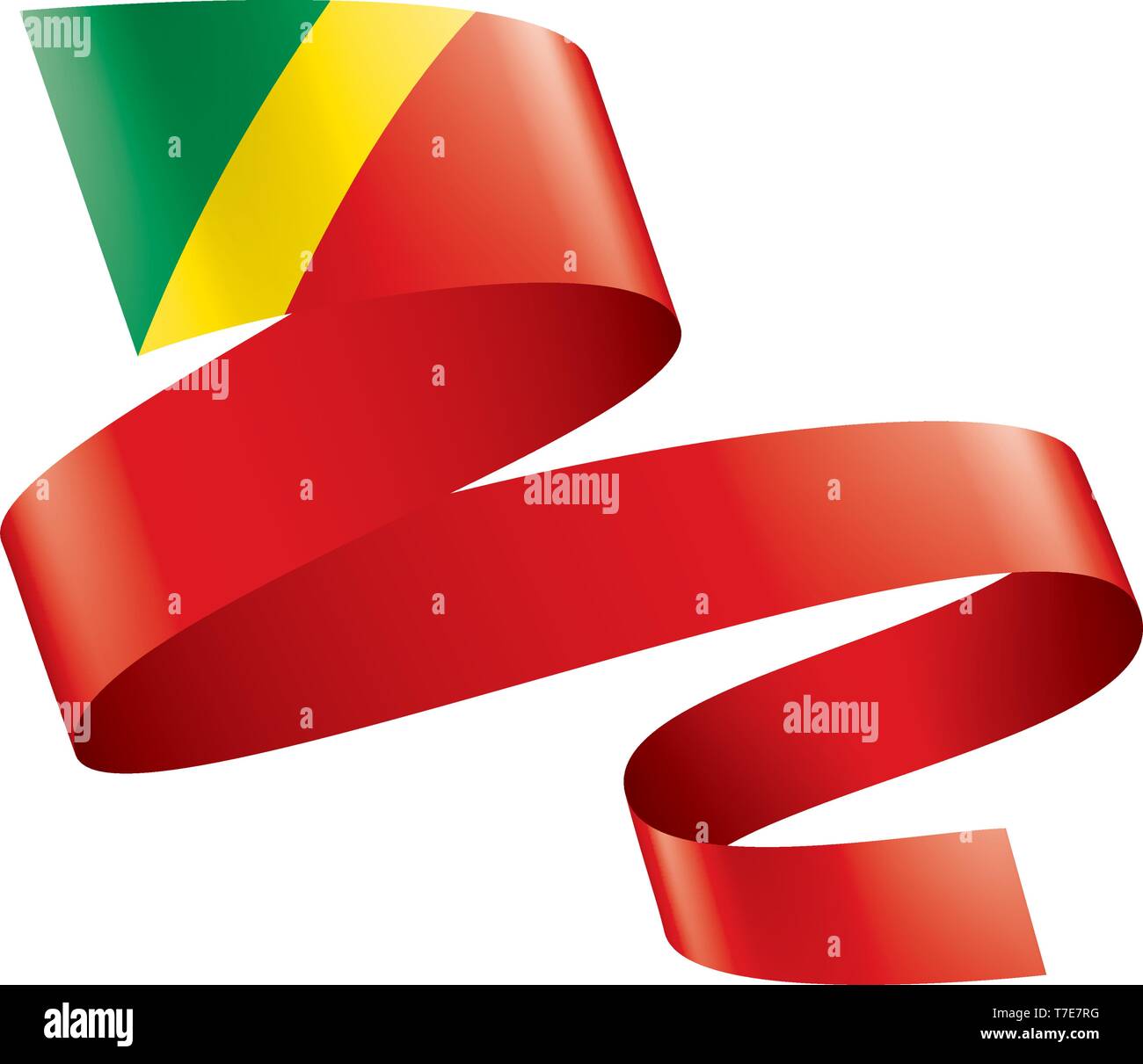 Congo flag, vector illustration on a white background Stock Vector ...