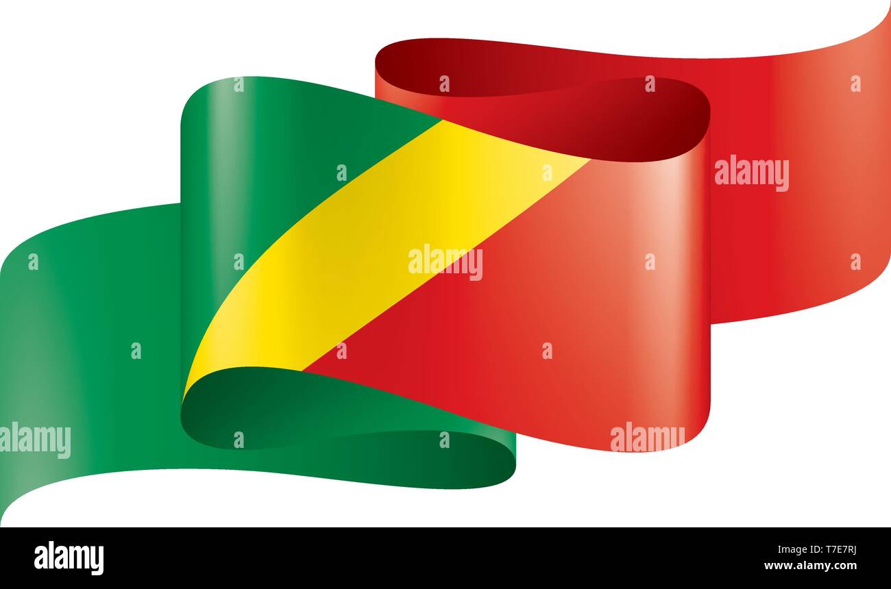 Congo flag, vector illustration on a white background Stock Vector ...