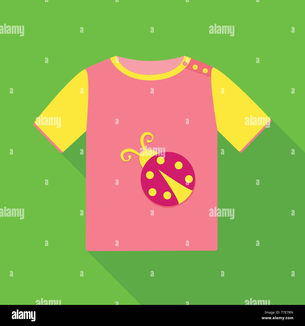 Vector design of tshirt and children sign. Collection of tshirt and ...