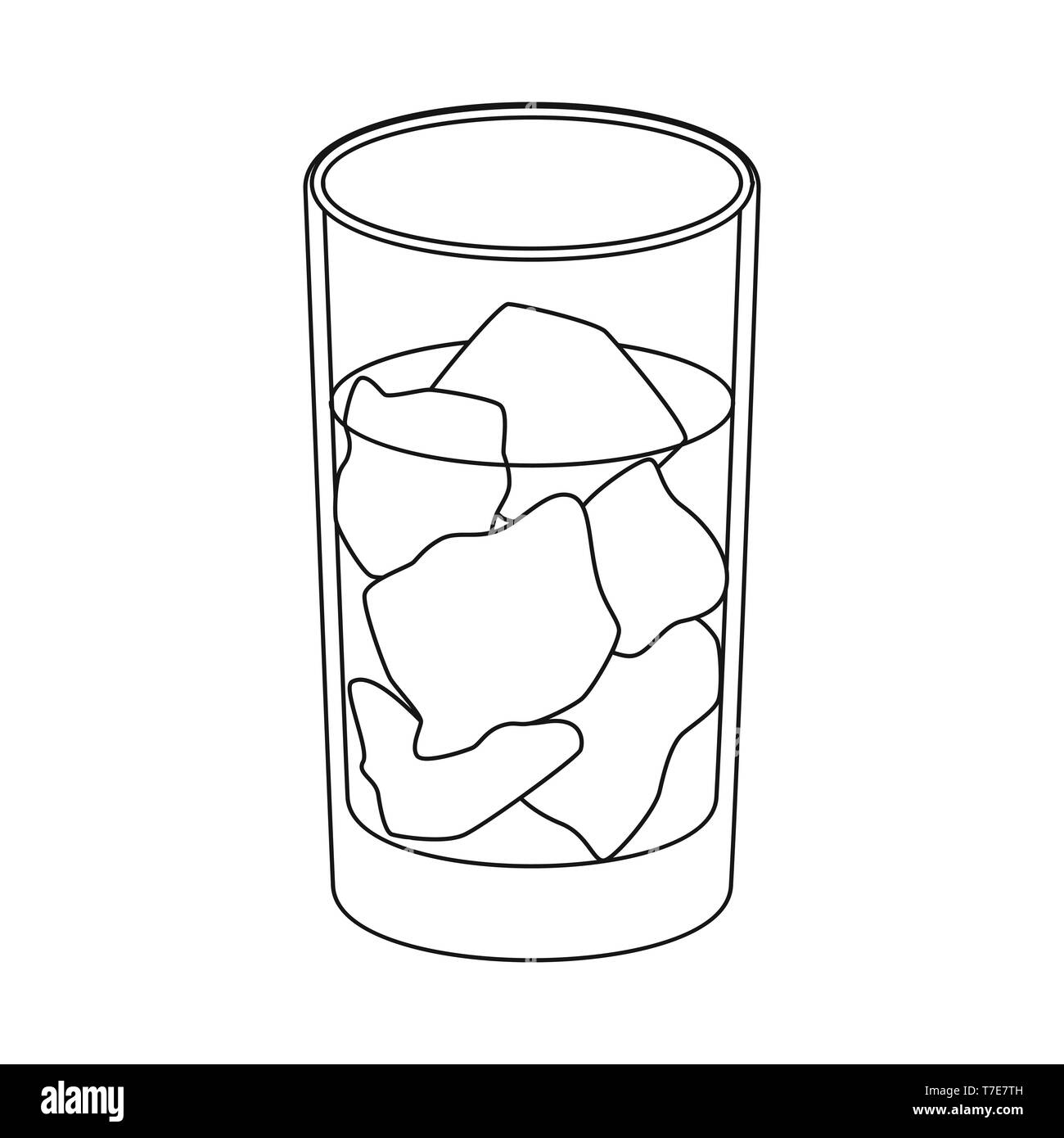 Vector design of ice and glass symbol. Set of ice and crystal stock ...