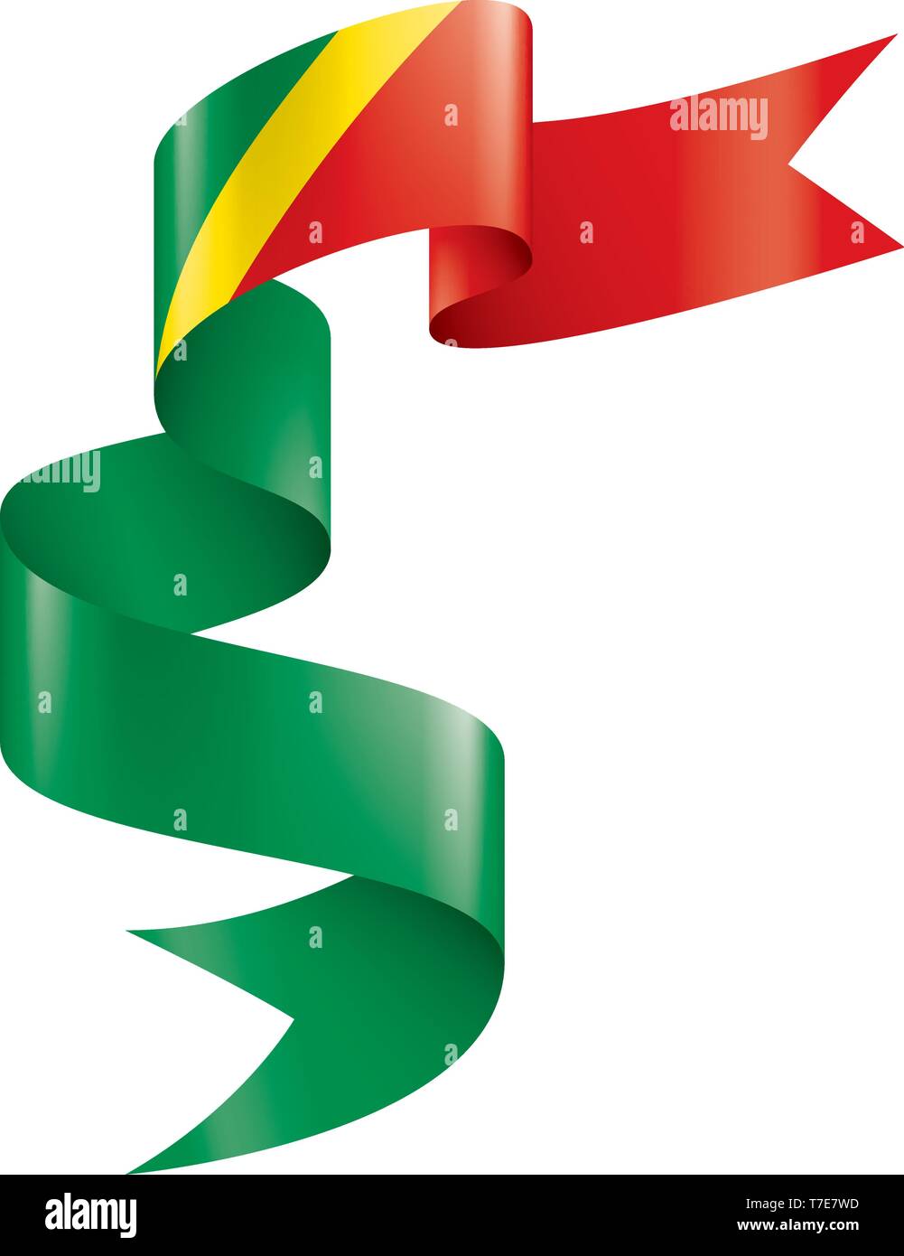 Congo flag, vector illustration on a white background Stock Vector ...