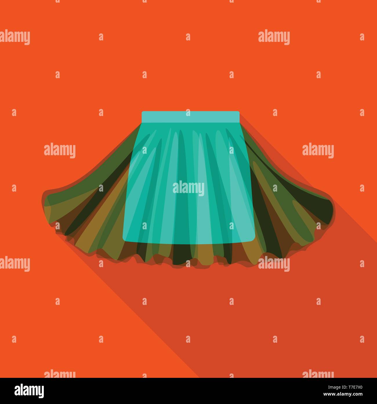Vector design of skirt and girl logo. Collection of skirt and pleated ...