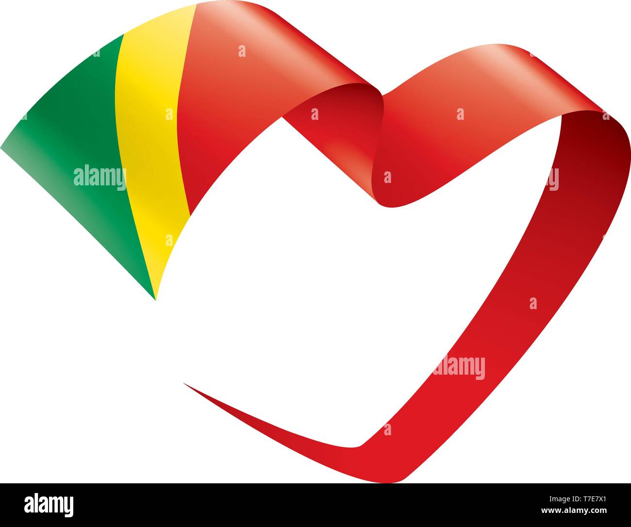 Congo flag, vector illustration on a white background Stock Vector ...